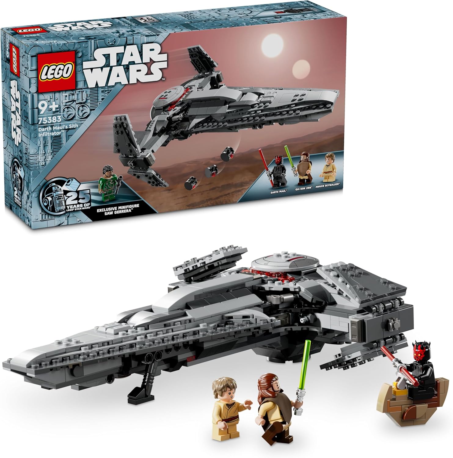 Amazon.co.jp: LEGO 75383 Darth Maul's Sith Infiltrator 9+ 640 Pieces ...