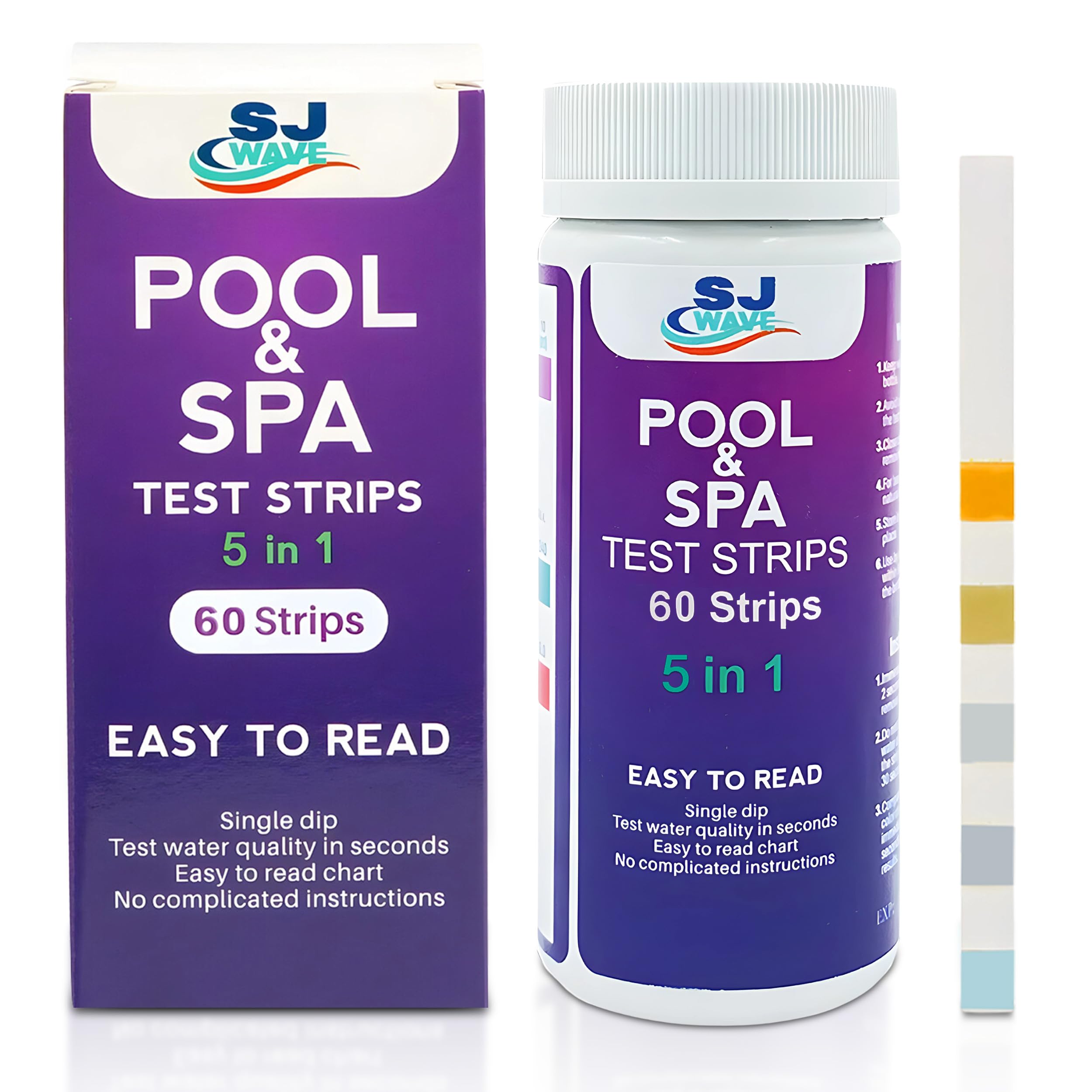 Pool & Spa Hot Tub Test Strips - 5 in 1 Pool & Spa Test Strips For Hot ...