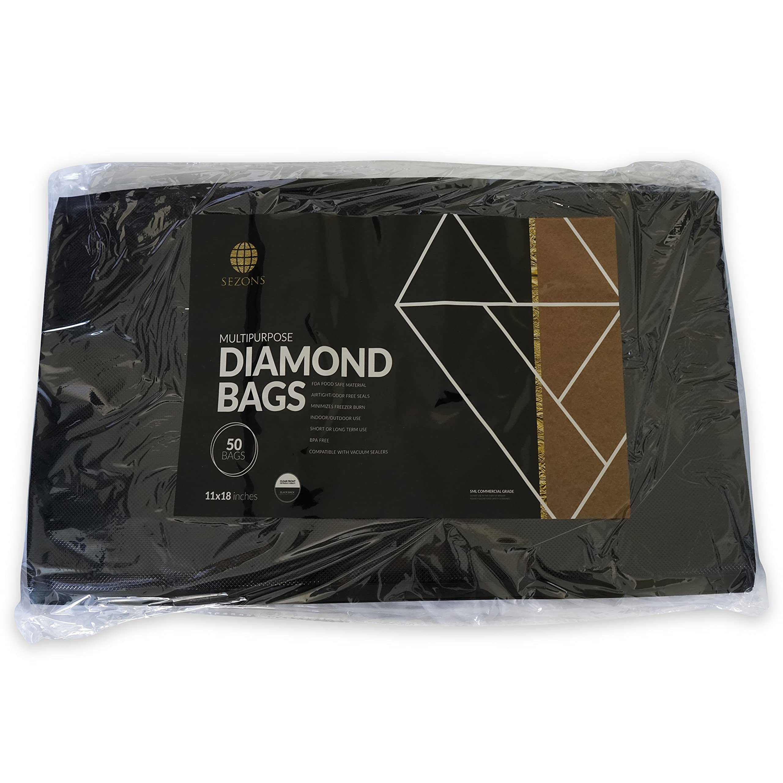 Snapklik.com : SEZONS - Diamond Bags - Vacuum Sealing Bags 5mil - 50 Bags