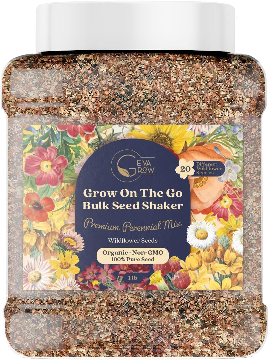 Amazon.com: Bulk Wildflower Seed Shaker – Perennial Flower Seeds Mix to ...
