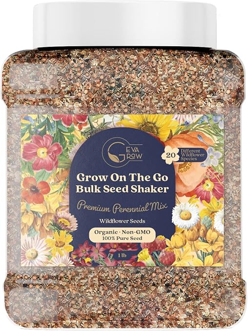 Amazon.com: Bulk Wildflower Seed Shaker – Perennial Flower Seeds Mix to ...