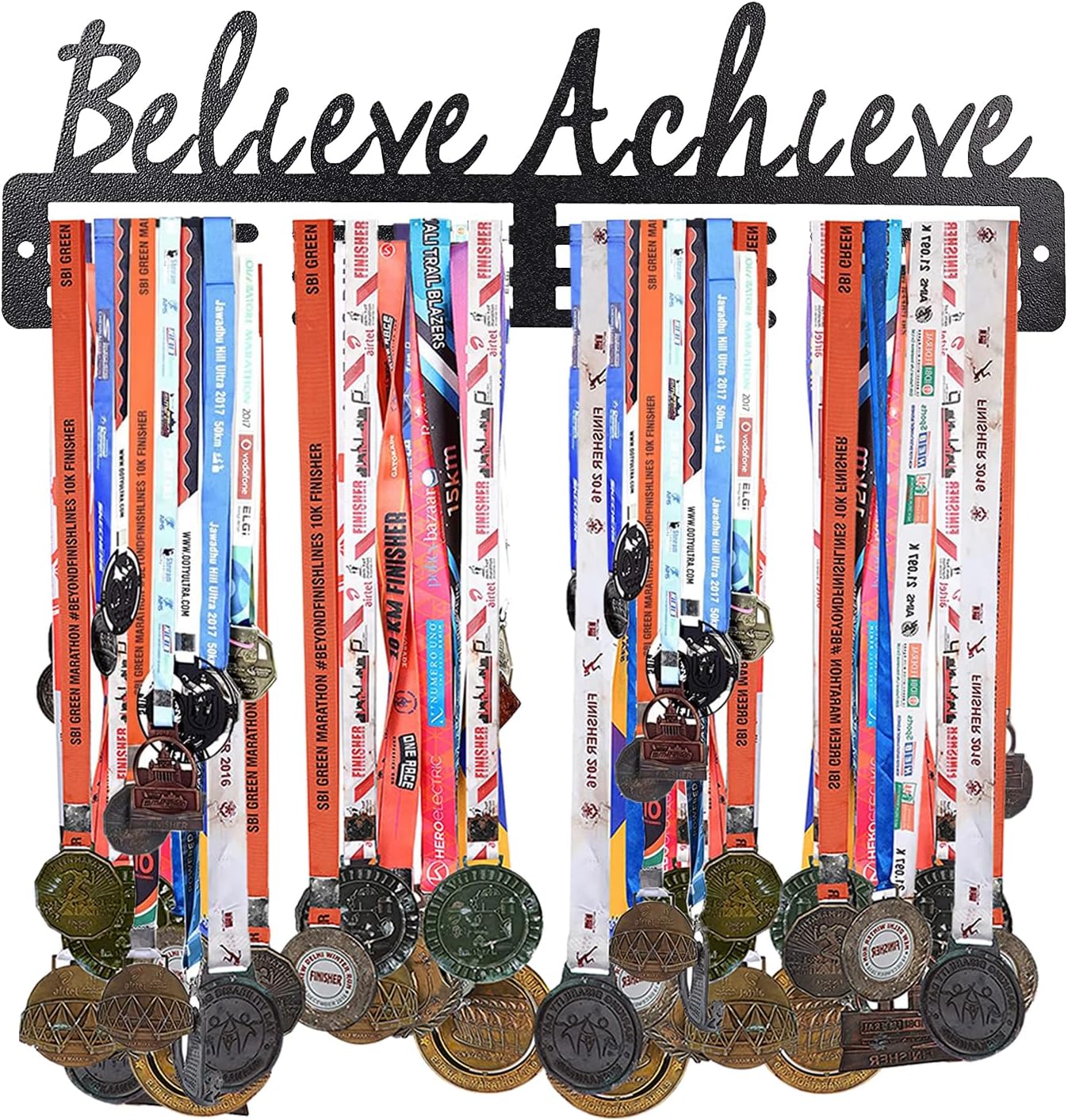 Sehaz Artworks Believe Achieve Medal Holder Display Hanger Rack Medals ...
