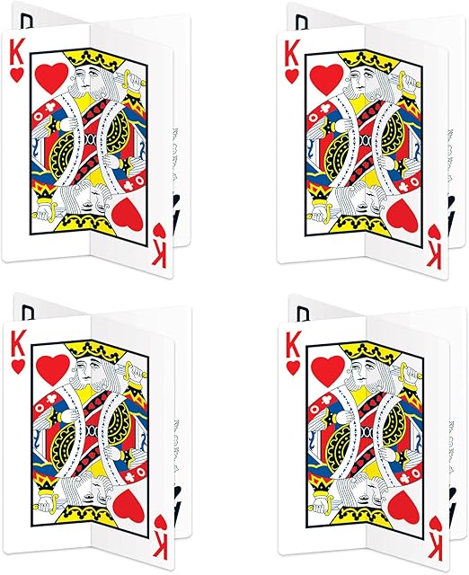 Amazon.com: Beistle 4-Pack 3-D Playing Card Centerpieces, Table ...