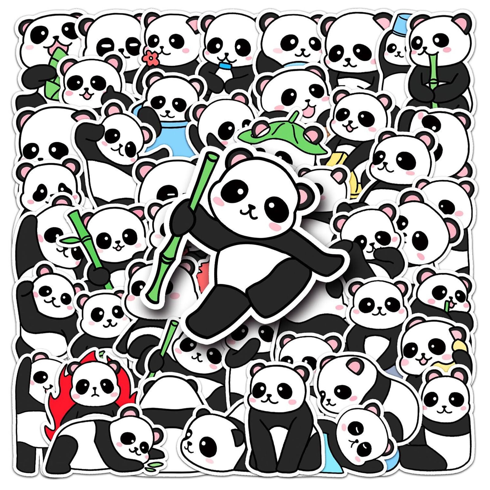 Amazon.com: STEFORD Panda Stickers for Kids, 50pcs Cute Panda Stickers ...