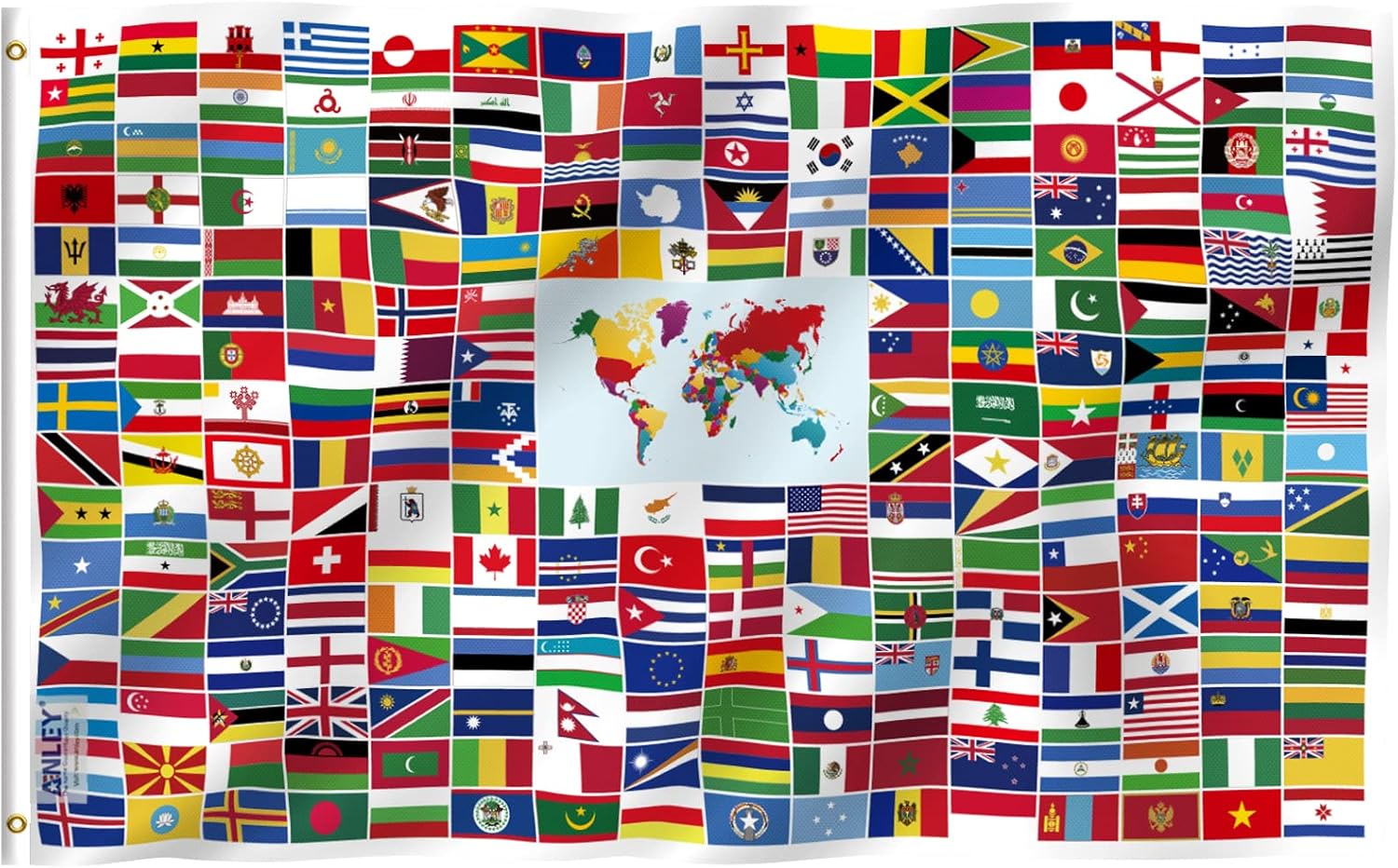 Amazon.com : ANLEY Fly Breeze 3x5 Feet Global World Flag - Vivid Color ...