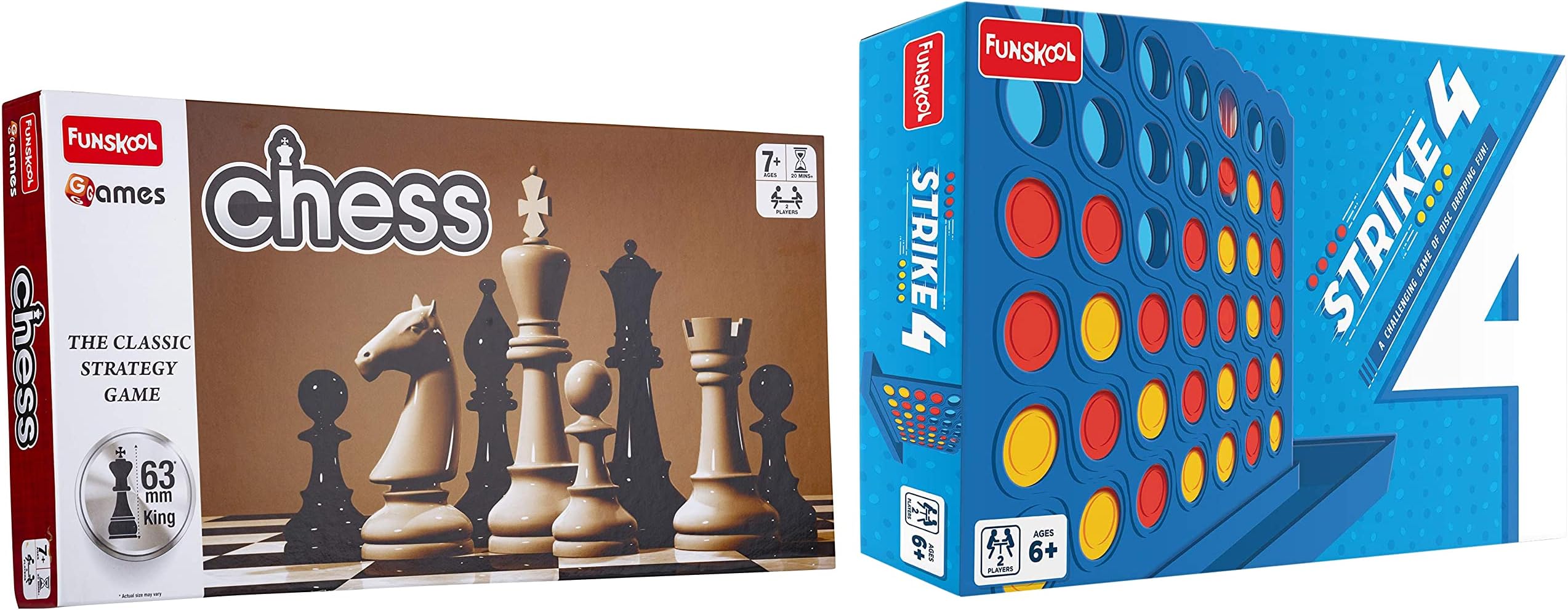Buy Funskool Games - Strike 4, Classic disc Dropping Game, Get 4 in a ...