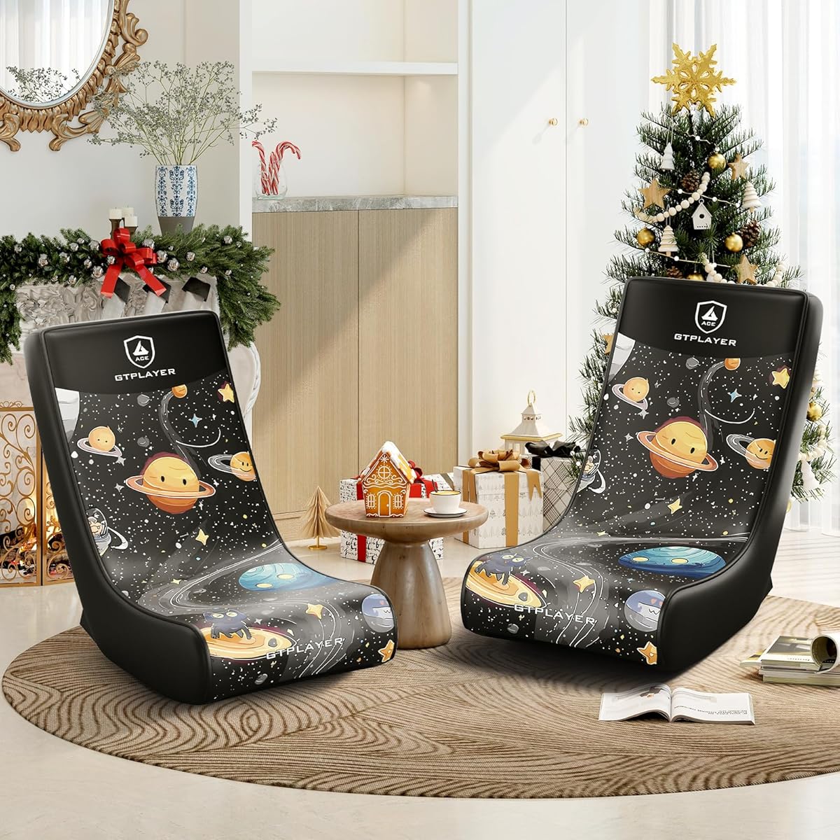 $9/mo - Finance GTRACING Floor Rocking Gaming Chair – Floor Rolling ...