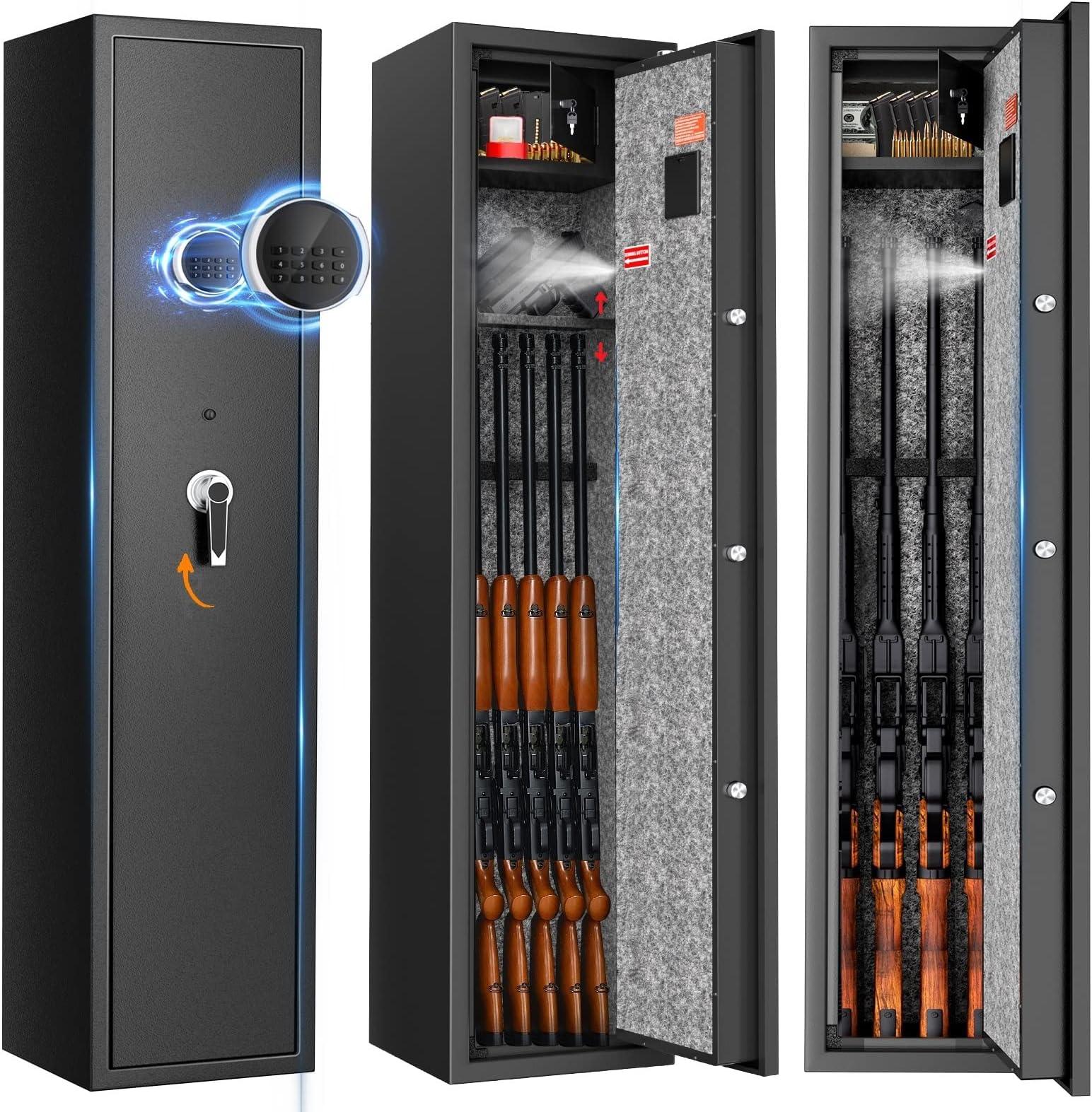 Amazon.com: Diosmio Long Rifle Gun Safe, 5-6 Gun Safes for Home Rifles ...