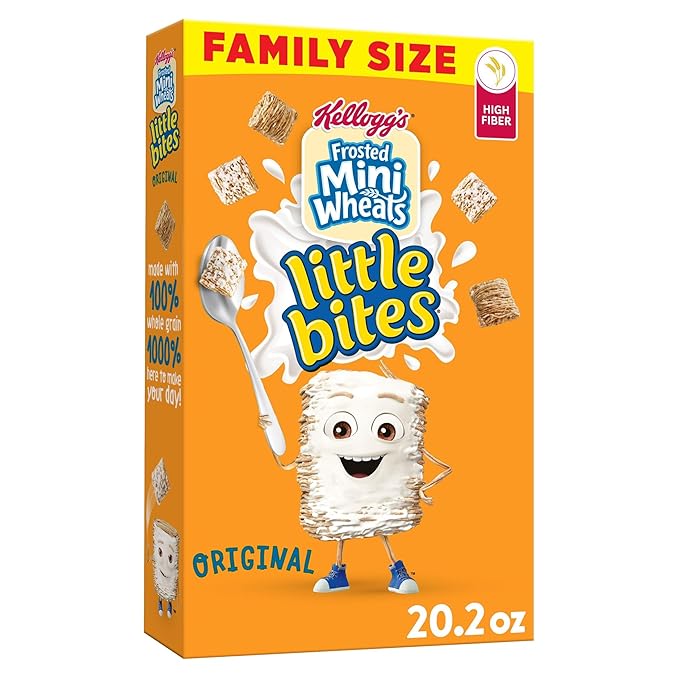 Amazon.com: Kellogg's Frosted Mini-Wheats Little Bites Breakfast Cereal ...
