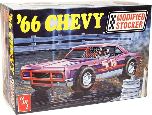 Amazon.com: AMT 1966 Chevy Impala Modified Stocker 1/25 Scale Model Kit ...