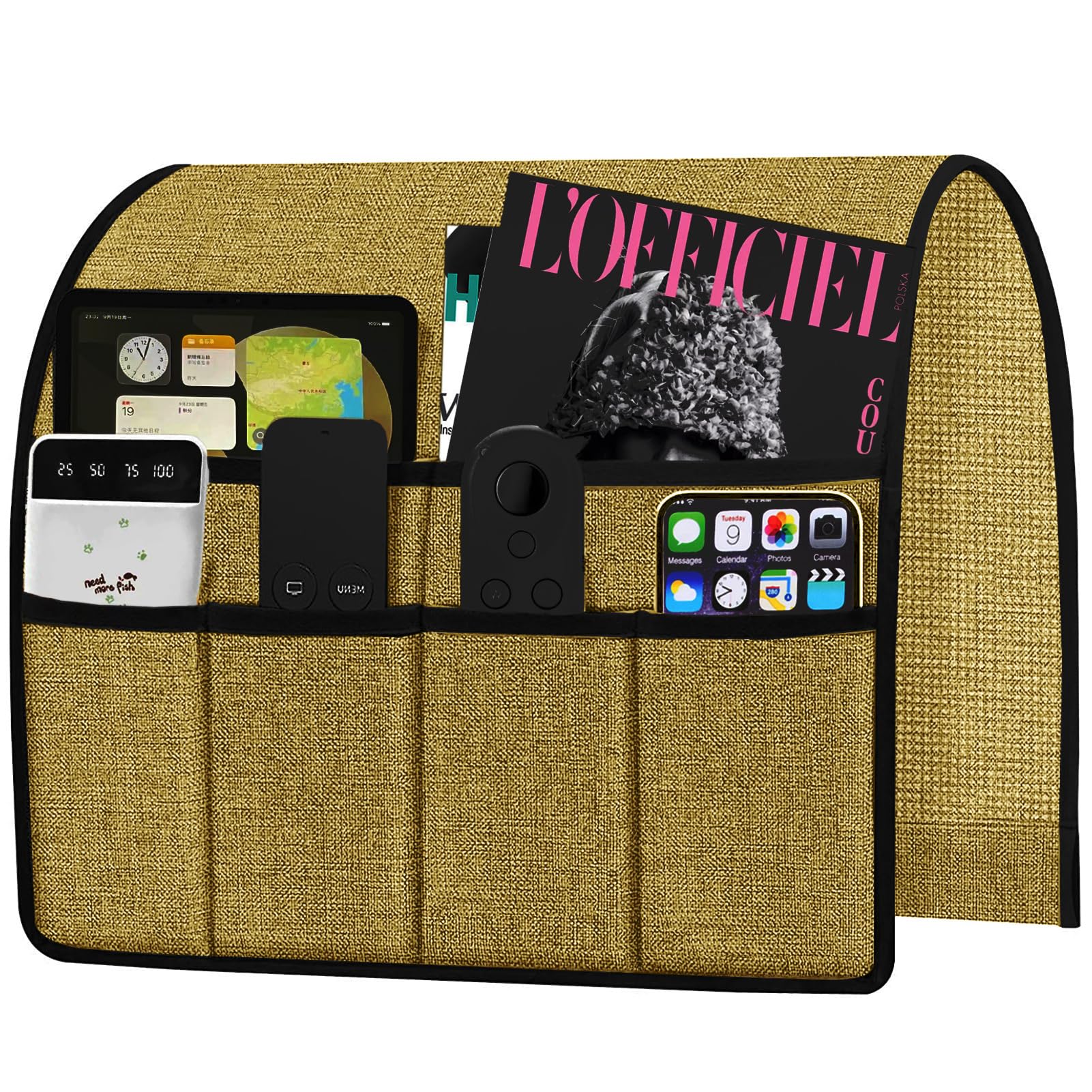 Amazon.com: Ntomtuex Armchair Caddy Remote Control Holder for Couch ...