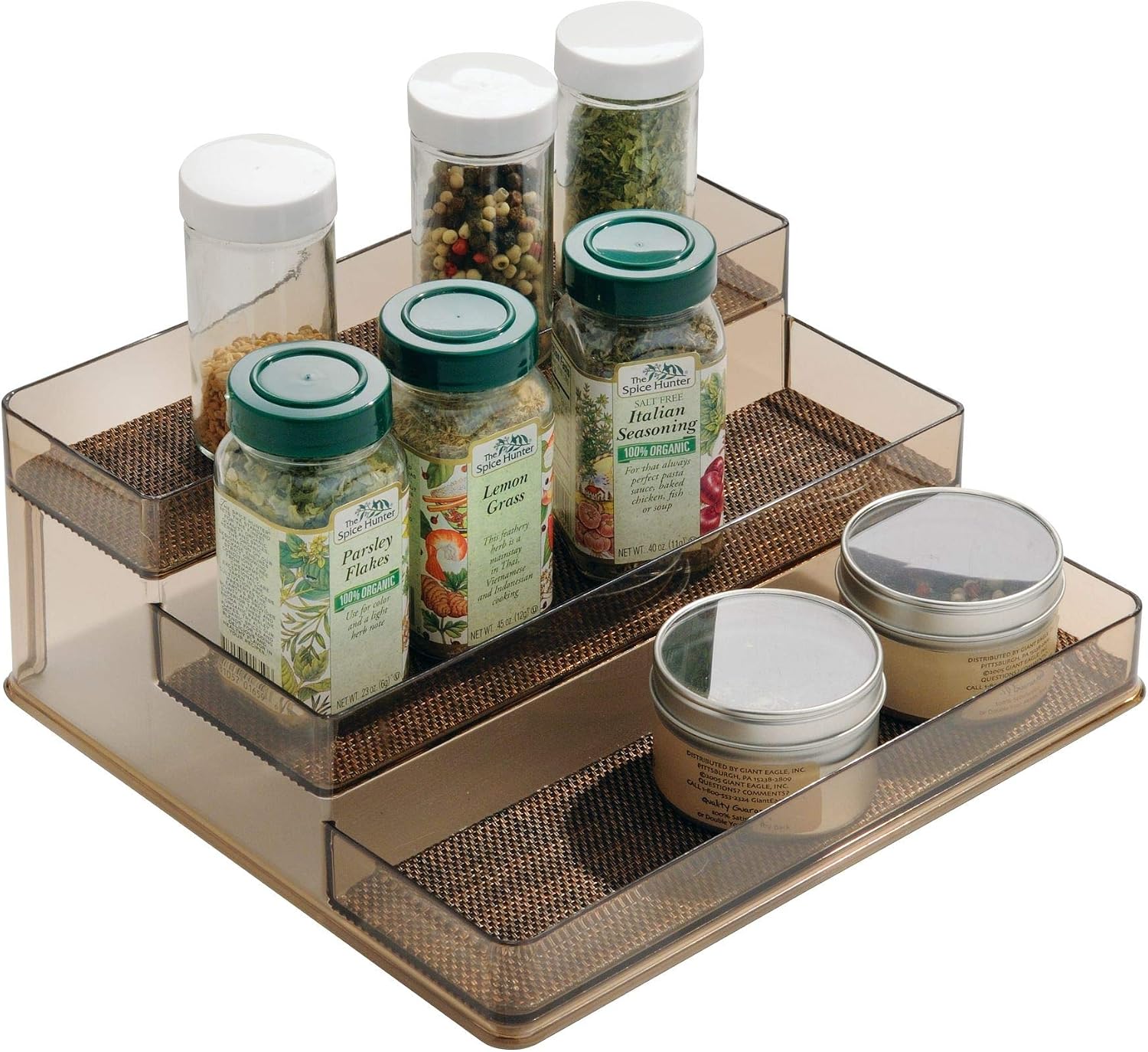 iDesign Twillo Plastic Stadium Spice Rack, 3-Tier Organizer for Kitchen ...