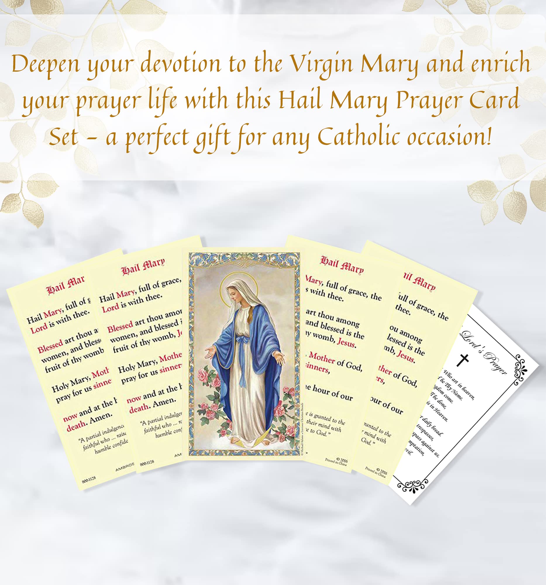 Snapklik.com : Hail Mary Prayer Card -Mother Mary Prayer Card, The ...