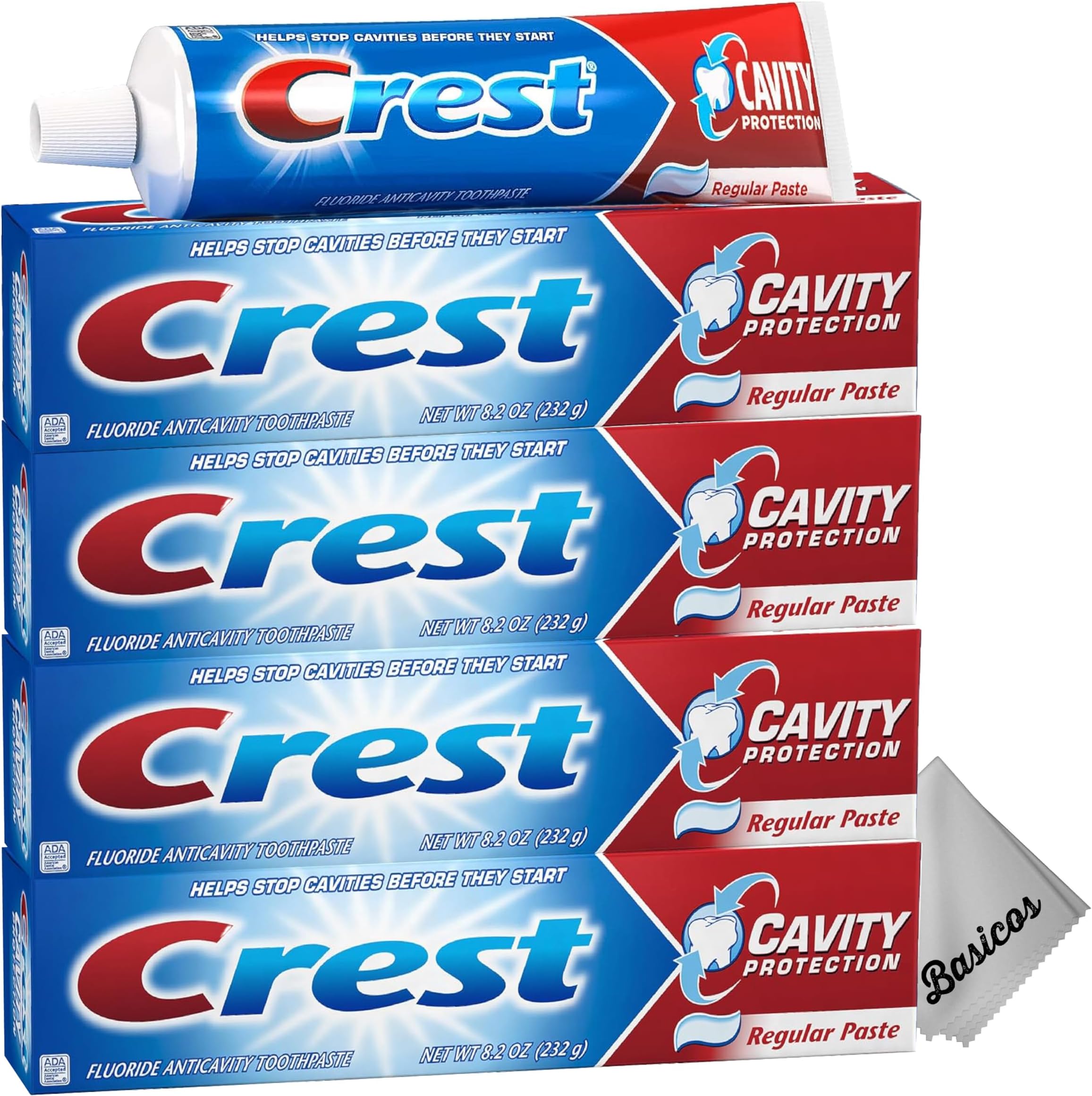 Amazon.com : Crest Fluoride Anticavity Toothpaste, Prevents Cavities ...