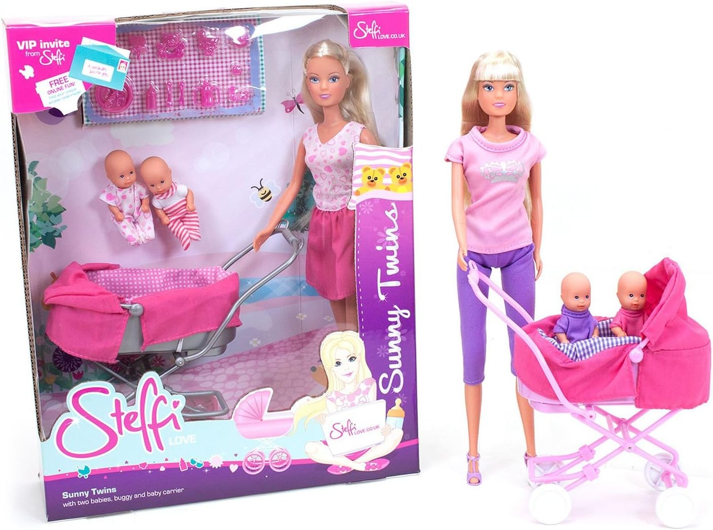 Simba Steffi Love & Sunny Twins | Twin Baby Dolls & Double Miniature ...