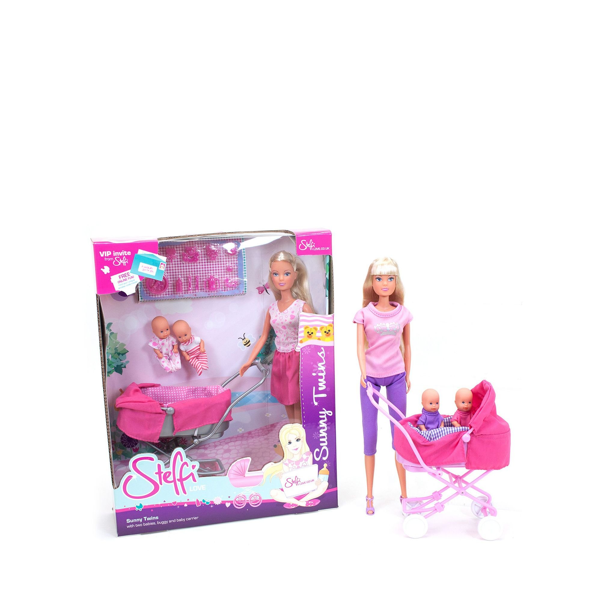 Simba Steffi Love and Sunny Twins, Twin Baby Dolls and Double Miniature ...