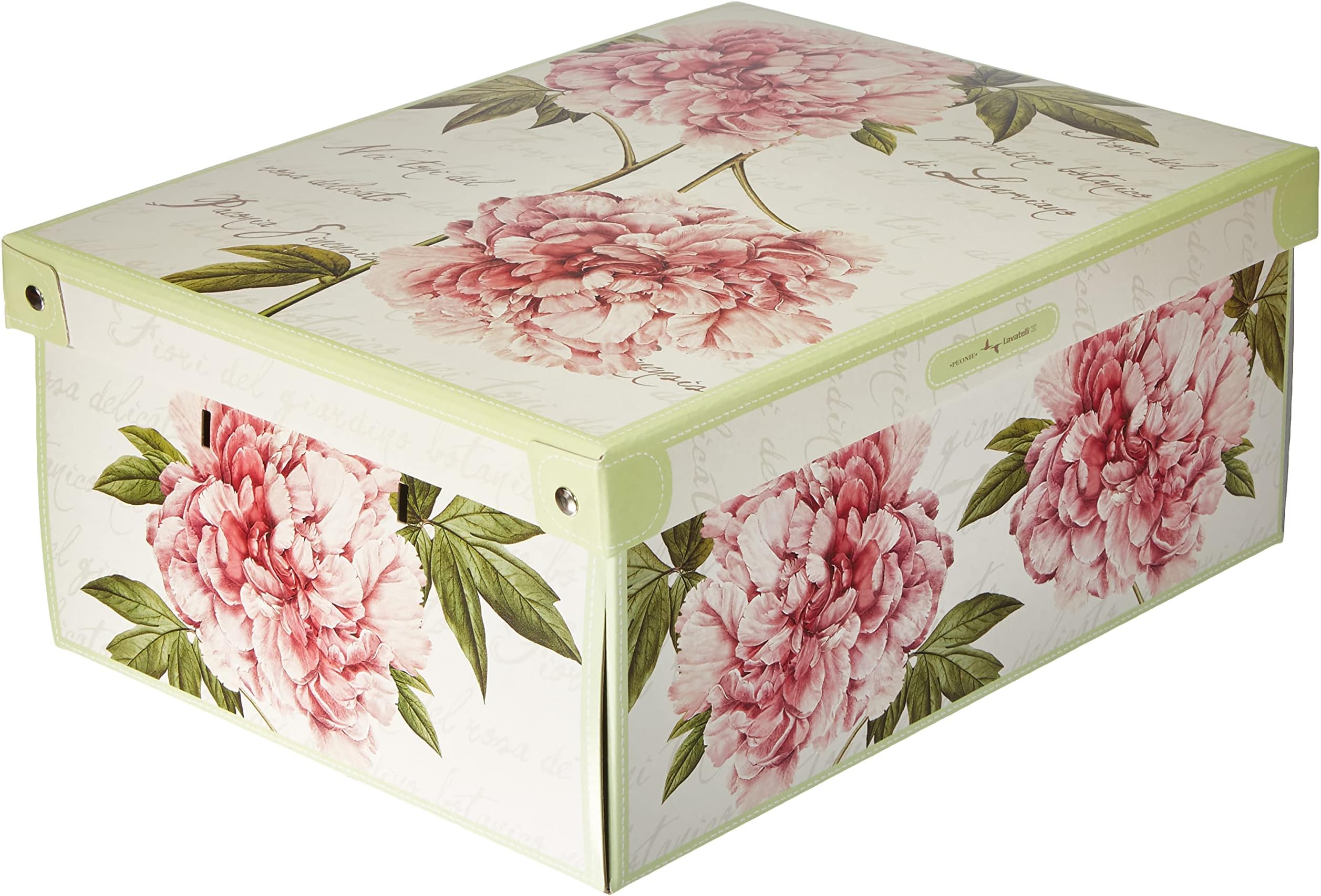 Lavatelli UNDUETRE FIORI FLOWERS Cardboard Storage Box, FSC Certified ...