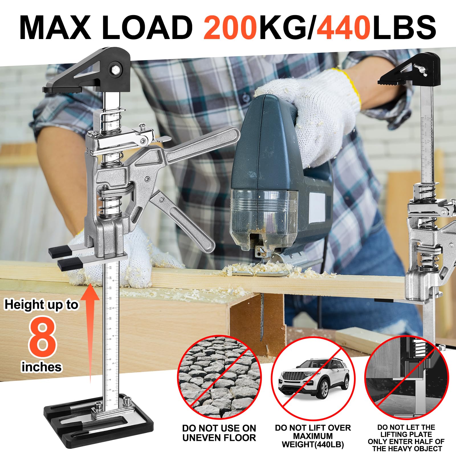 Snapklik.com : NAVONA Labor Saving Arm Jack, 2 Pack Stainless Steel 15. ...