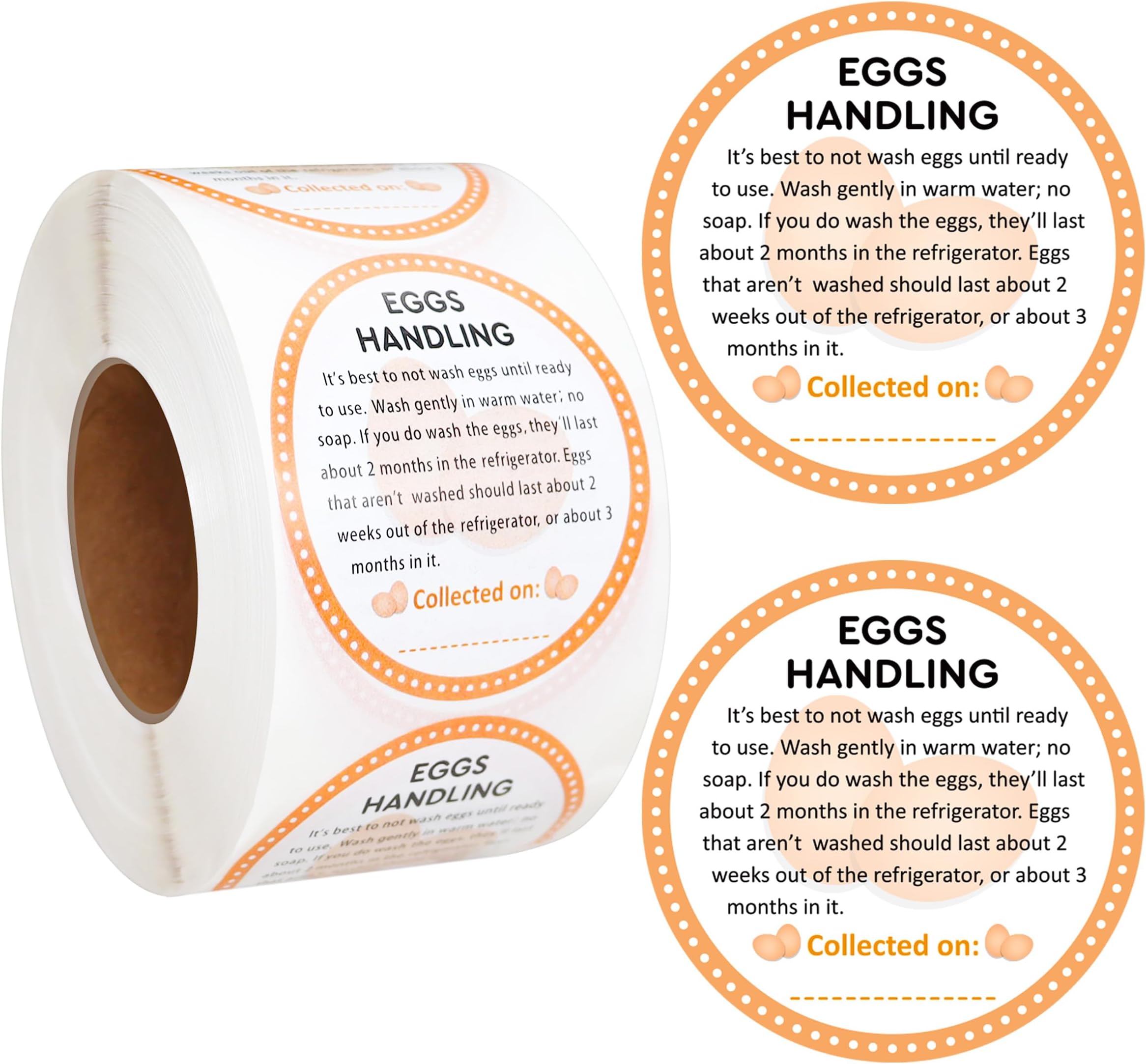 Amazon.com : YHNTGB 600 PCS Farm Fresh Eggs Carton Labels Stickers 2 ...