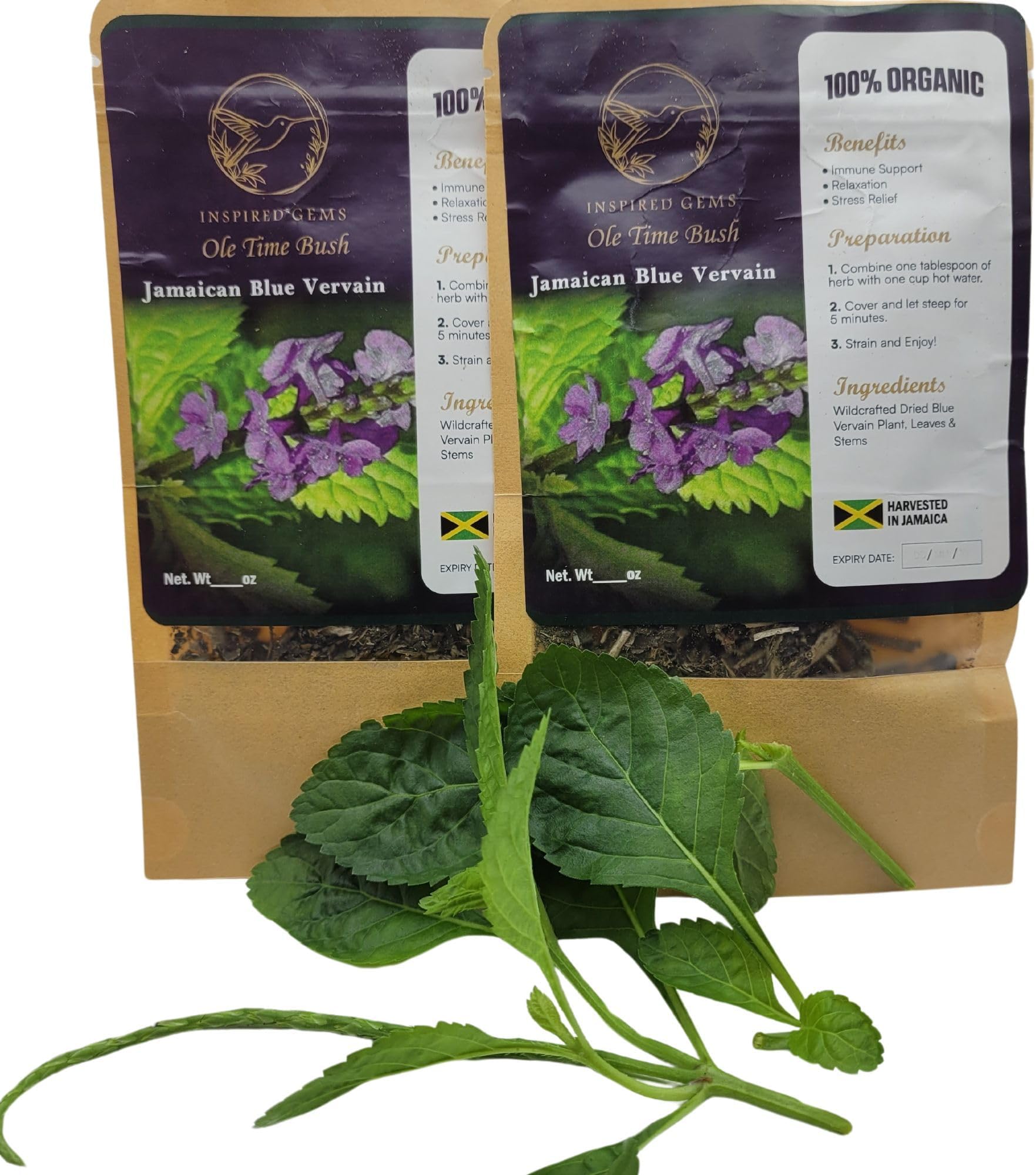 Amazon.com : 100% Jamaican Blue Vervain organic tea-2Pack-.handpicked ...