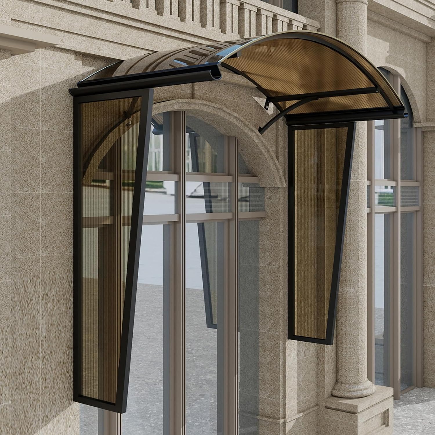 Amazon.com: 50x18 Inch Awning for Door Entrance, Round Arch Awnings for ...