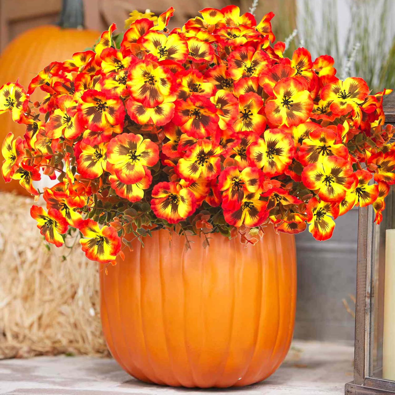 Snapklik.com : 12 Bundles Artificial Flowers Outdoor Fake Fall Flowers ...