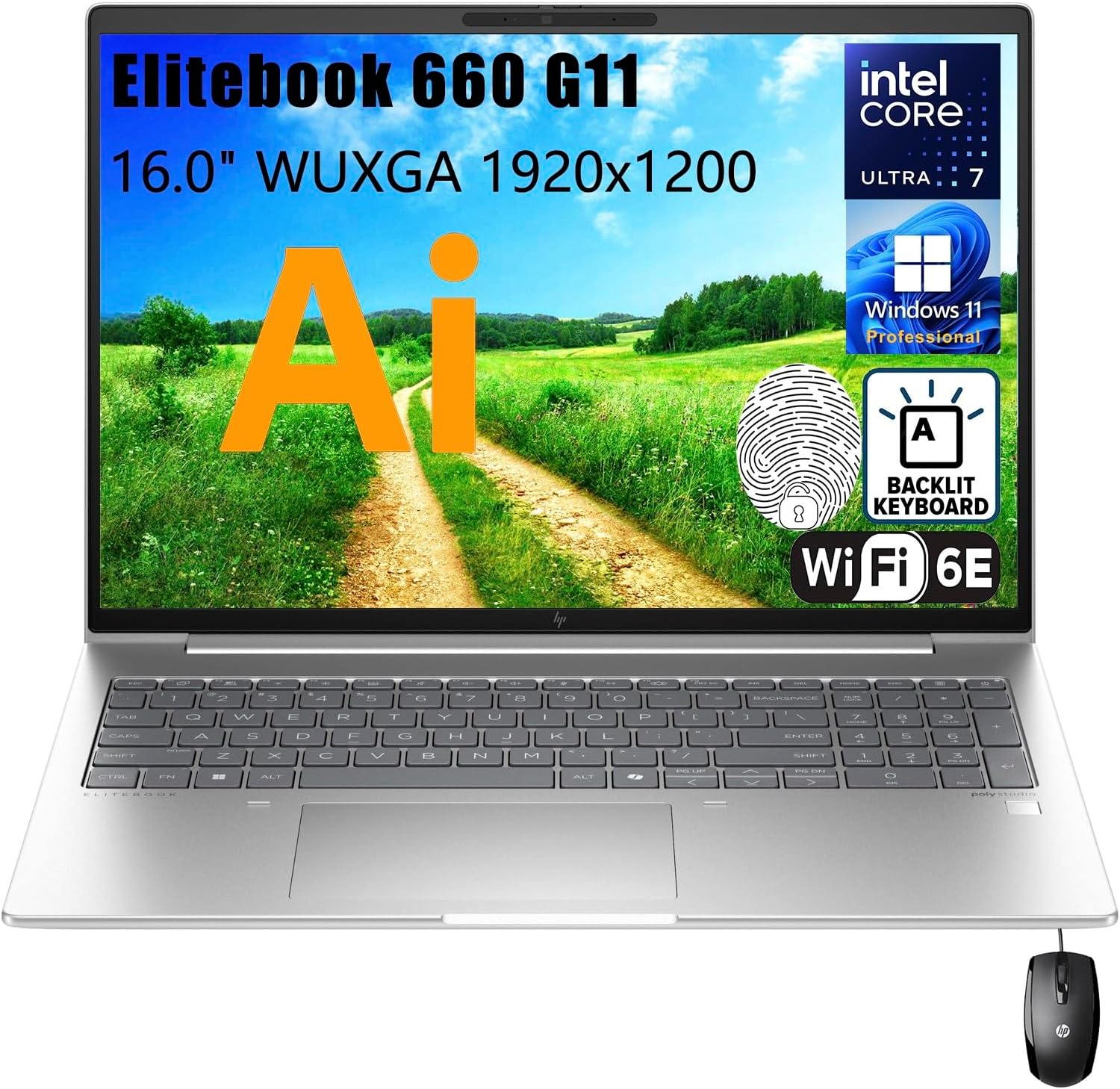 Amazon.com: HP Elitebook 660 G11 16" FHD+ Business Copilot AI Laptop Computer, Intel Ultra 7 ...