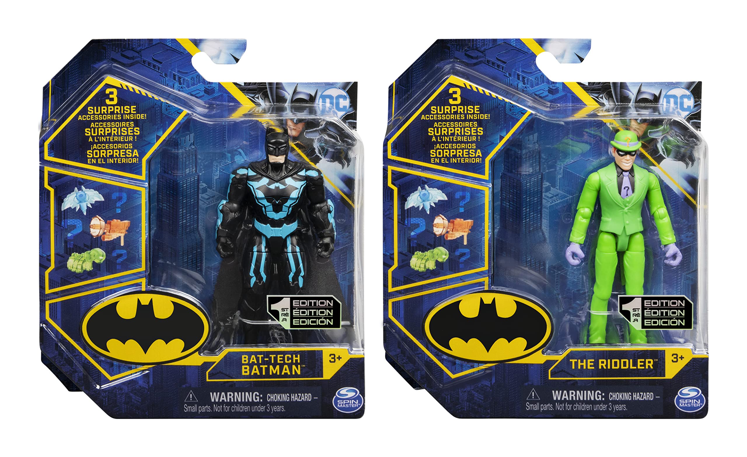Buy DC Comics Batman 4-inch Batman and The Riddler Action Figures with ...
