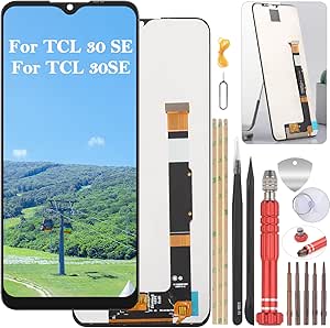 YHX-OU 6.52 Inch Black LCD Display for TCL 30 SE TCL 30SE 6165H 6156H1 6165A 6165A1 LCD Display ...