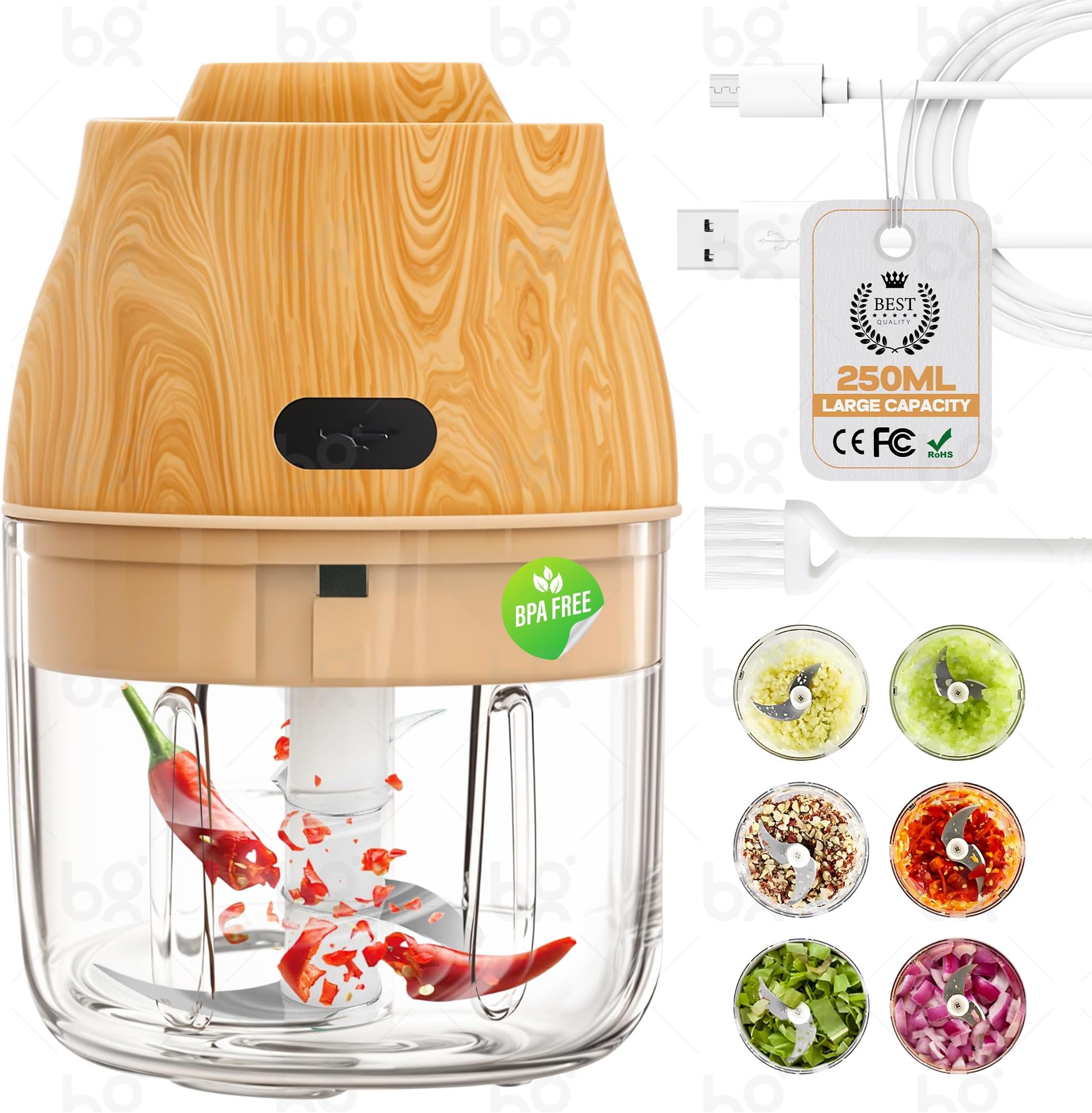 Amazon.com: Rechargeable Portable and Cordless Mini Food Processor ...