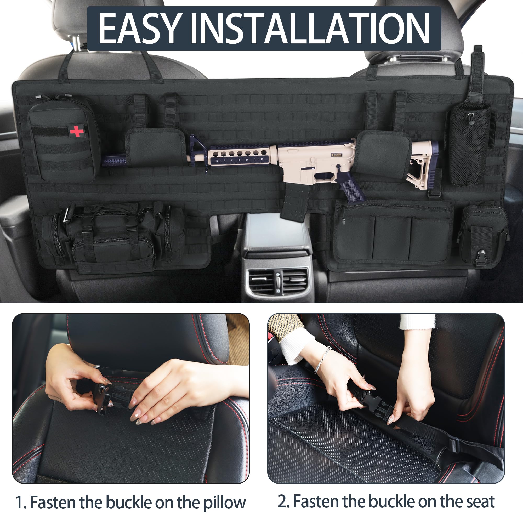 Snapklik.com : HOMBYS Tactical Seat Back Organizer,Molle Seat Back ...