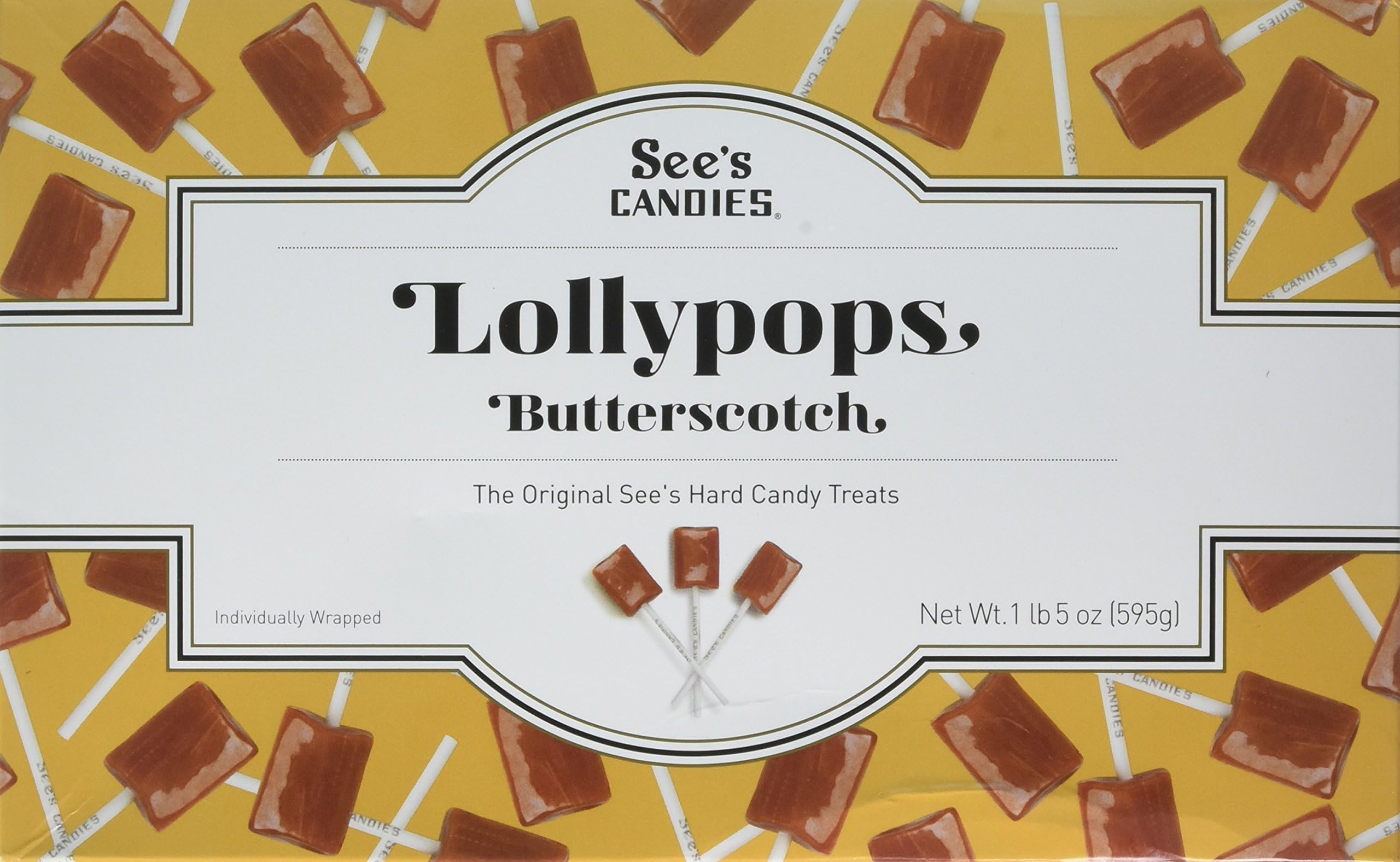 Amazon.com : See's Candies 1 lb 5 oz Cafe Latte Lollypops : Suckers And ...