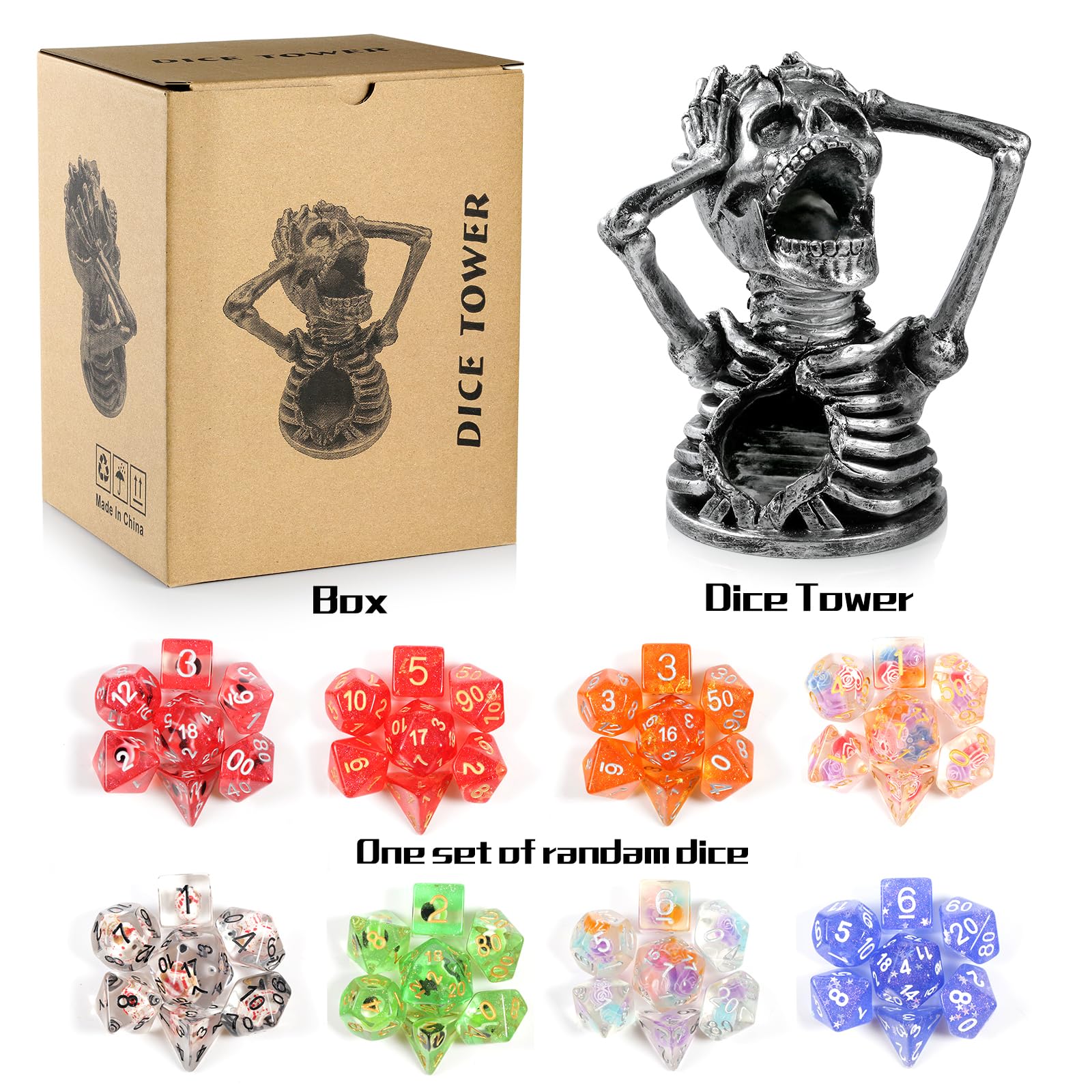 Snapklik.com : DNDND Dice Tower, Skull DND Dice Rolling Tower For ...