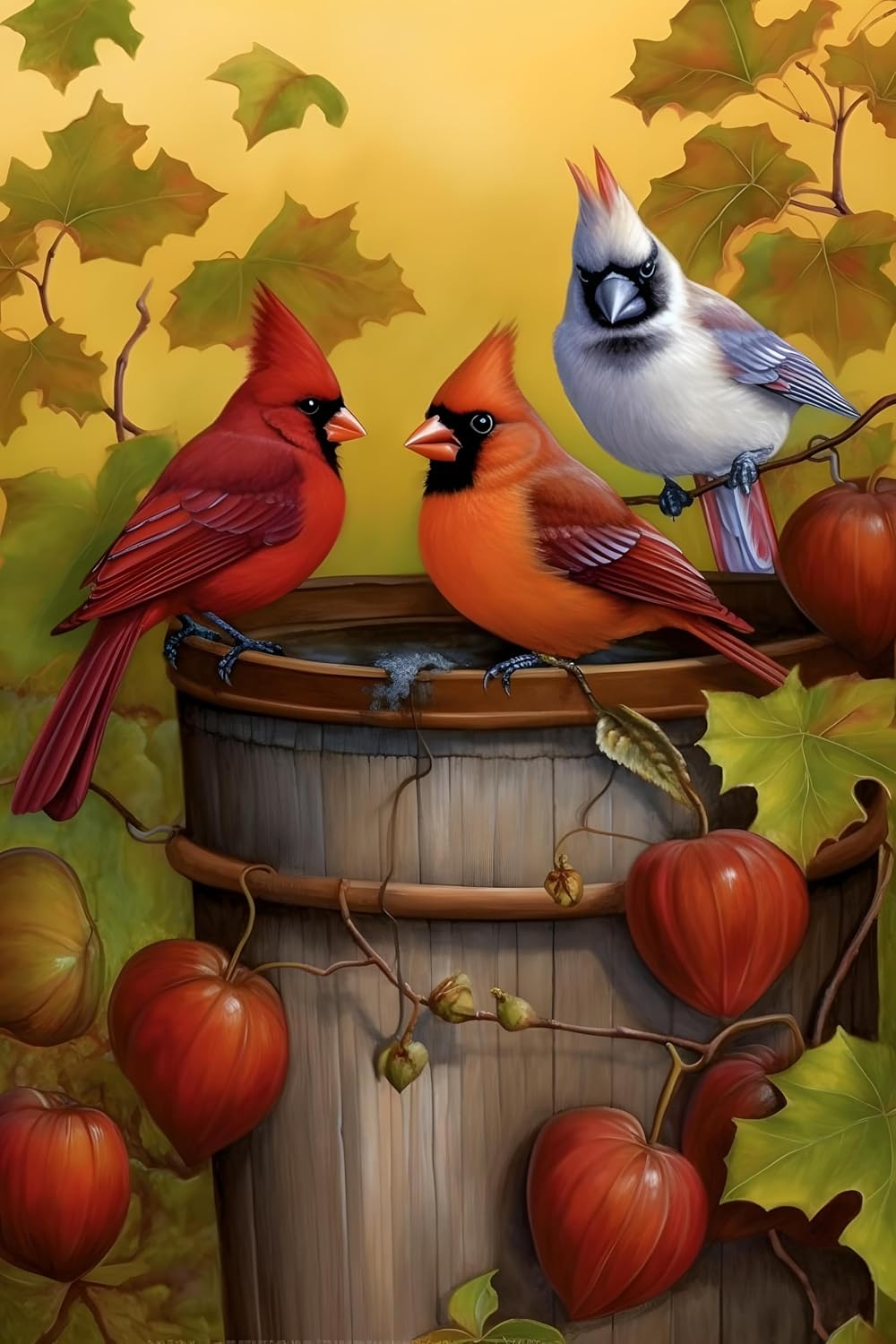 Amazon.com: Fall Diamond Painting Kits for Adults - Cardinal Standing ...