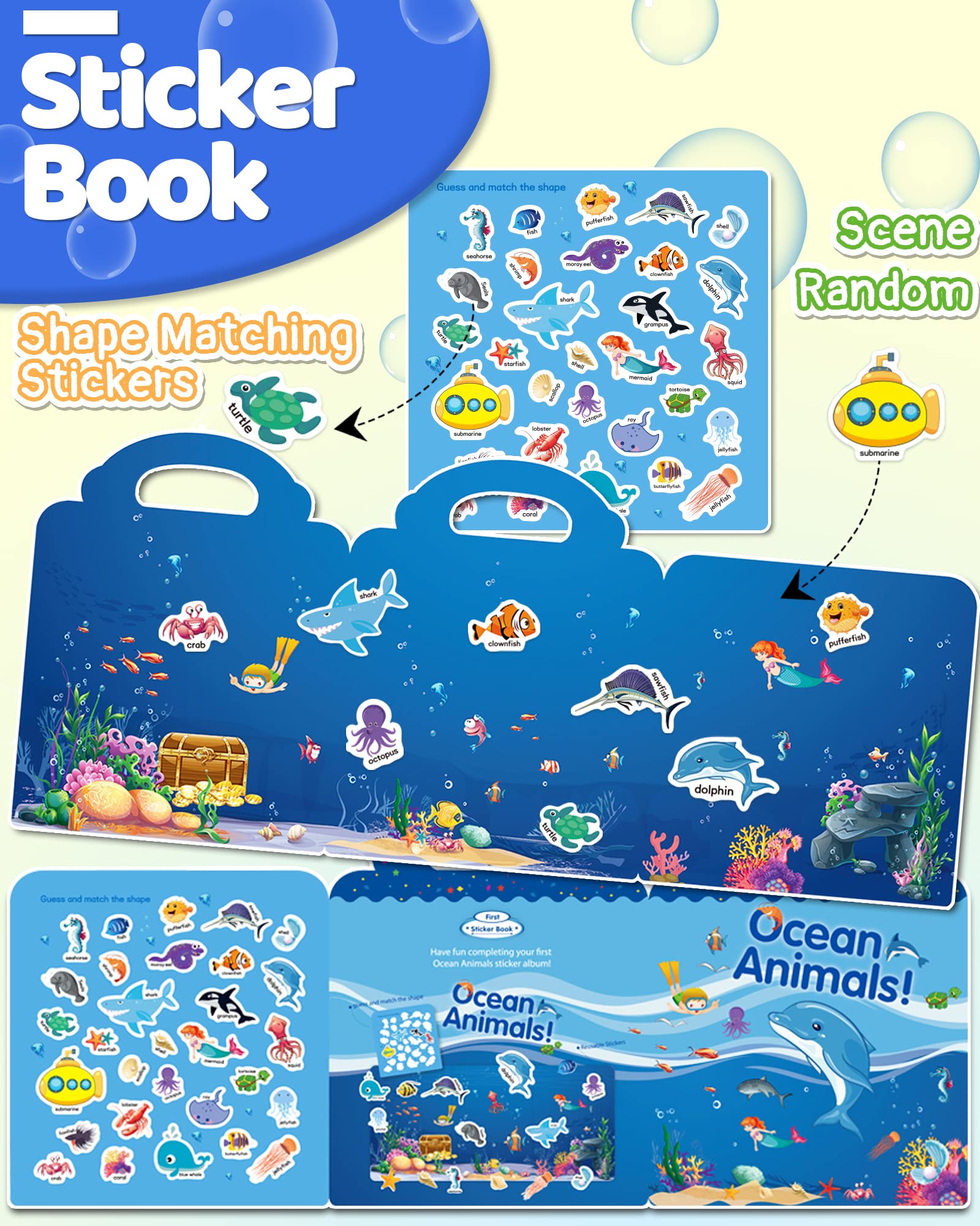 Snapklik.com : Benresive Reusable Sticker Book For Toddlers 2-4 Years ...