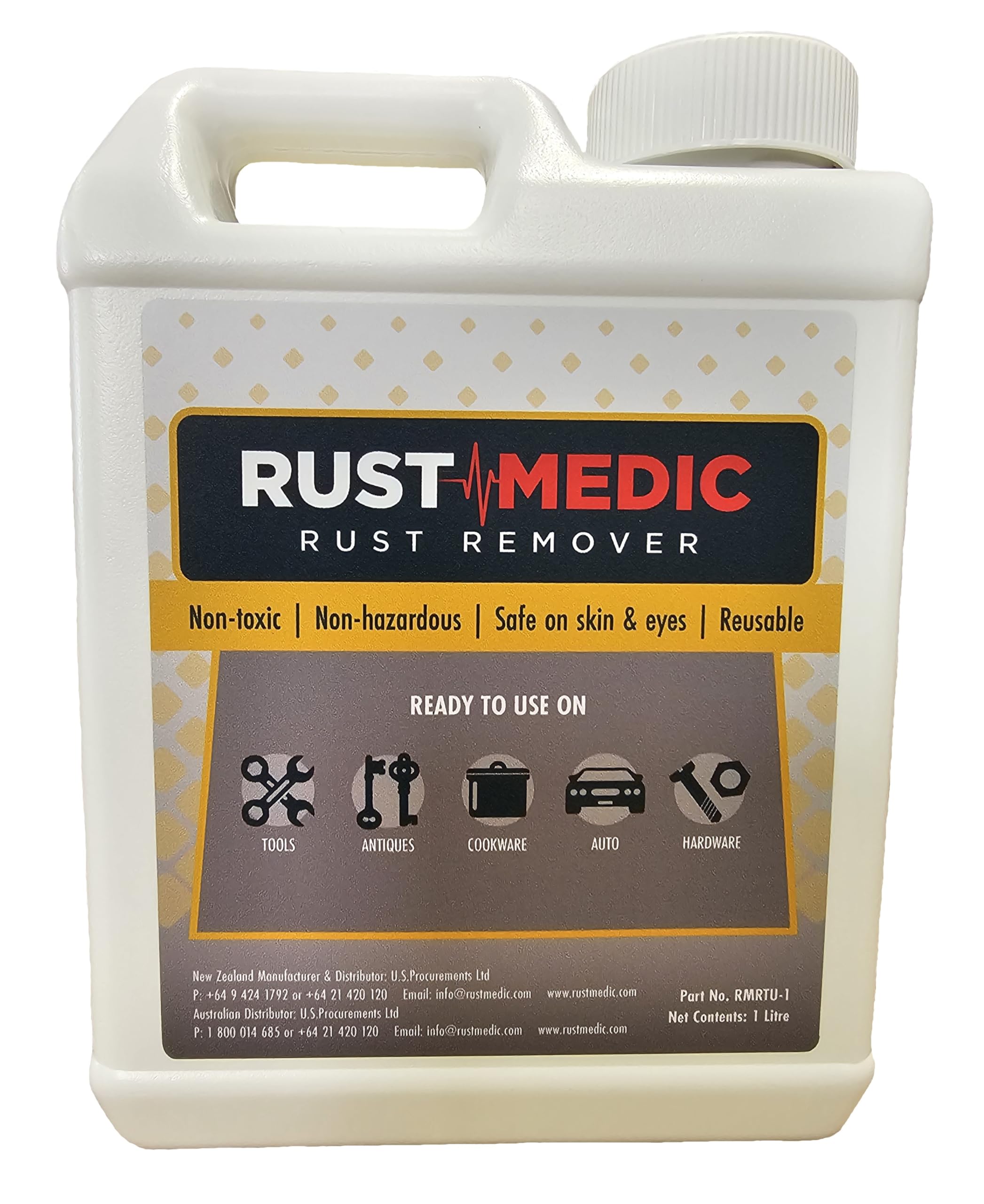 Rust Medic Non-Hazardous Acid Free Rust Remover 1ltr Ready to use ...