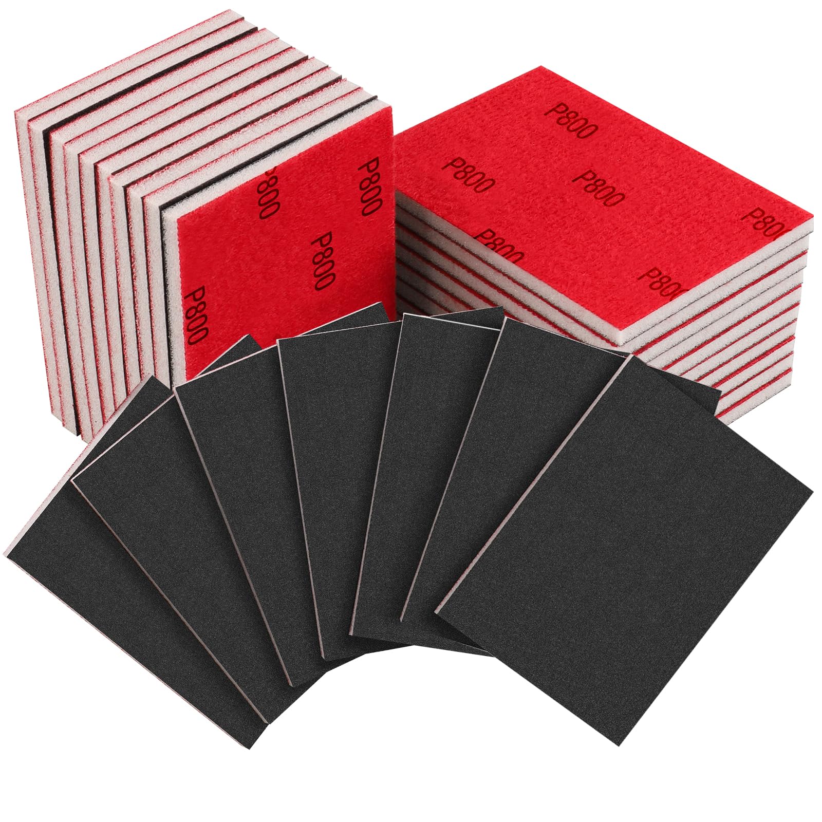 Amazon.com: Necosthua 20PCS 3 x 4 Inch 800 Grit Sanding Sponge, Ultra ...