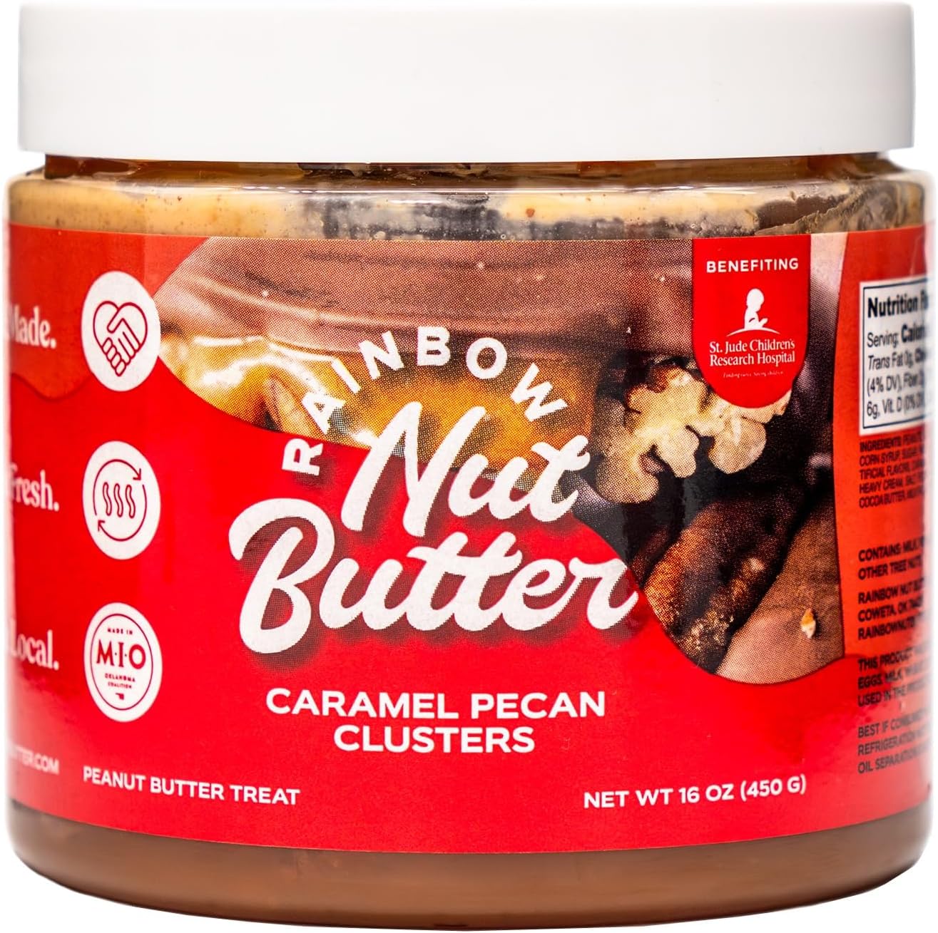 Amazon.com : Rainbow Nut Butter, Caramel Pecan Turtle Cluster Peanut ...
