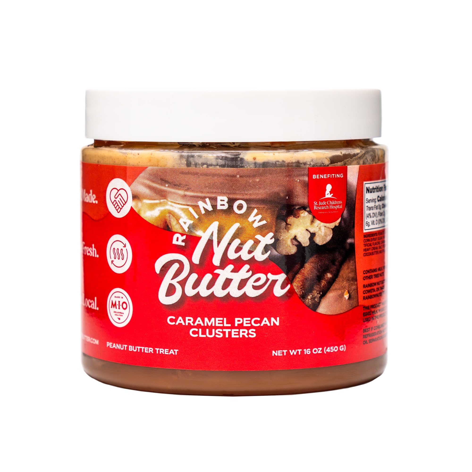 Amazon.com : Rainbow Nut Butter, Caramel Pecan Turtle Cluster Peanut ...