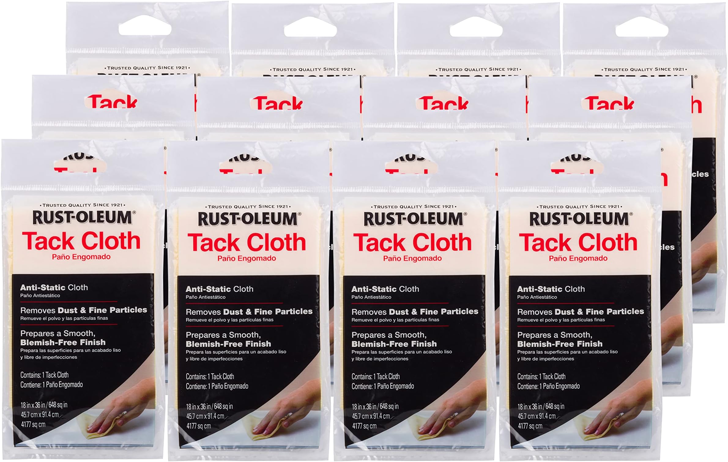 Rust-Oleum 301688-12 PK 301688 Tack Cloth, 12 Pack - Amazon.com