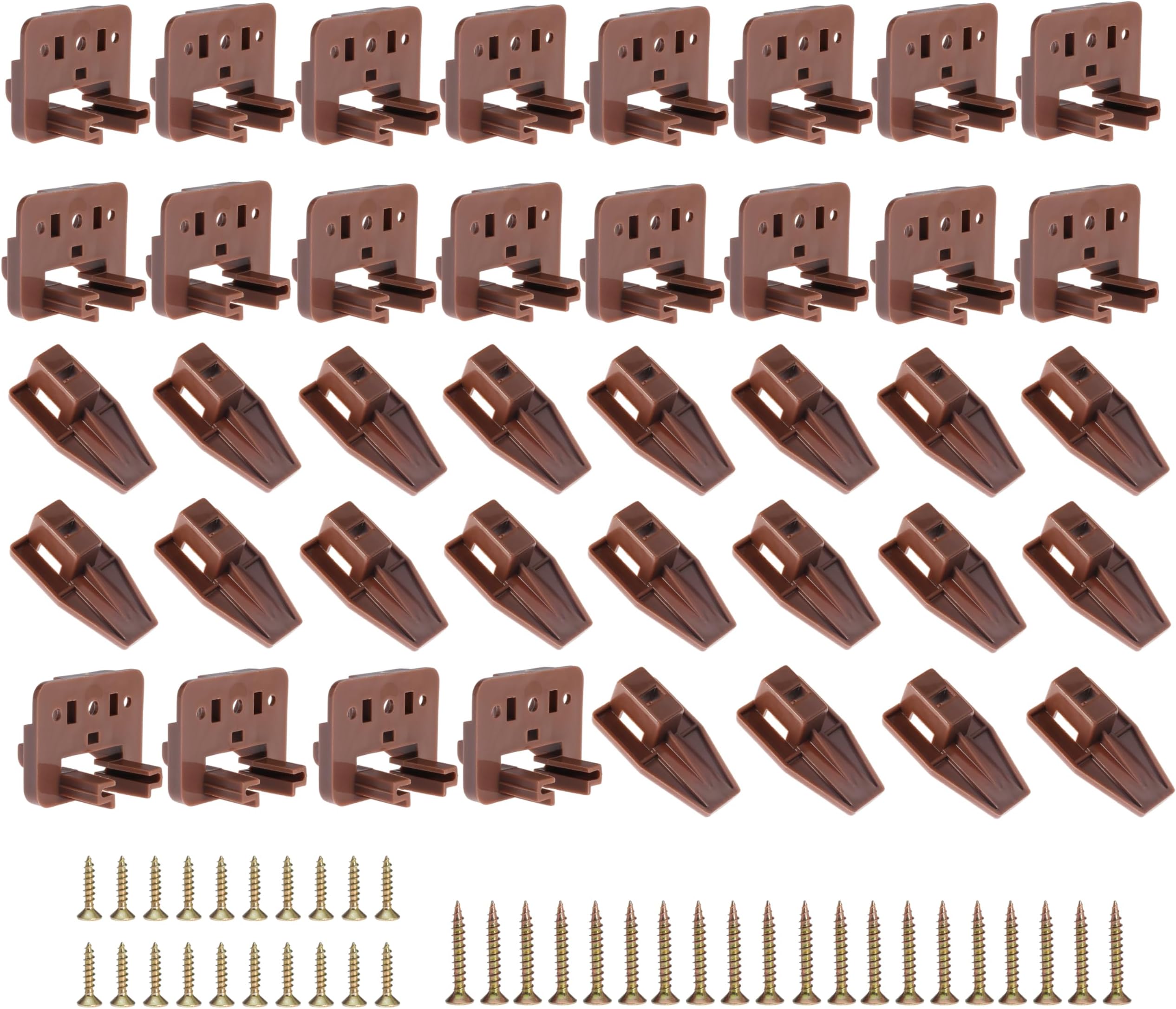 Kingrol 20 Plastic Drawer Slide Track Guides for Center Mount Drawers ...