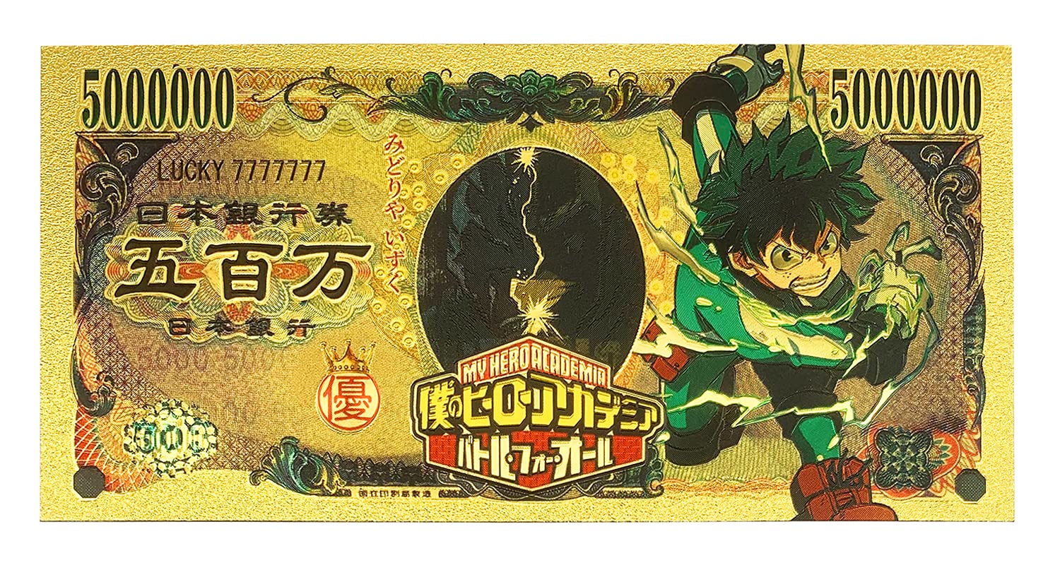 YJacuing Anime Gold Coated Banknote, Limited Edition Collectible Bill...