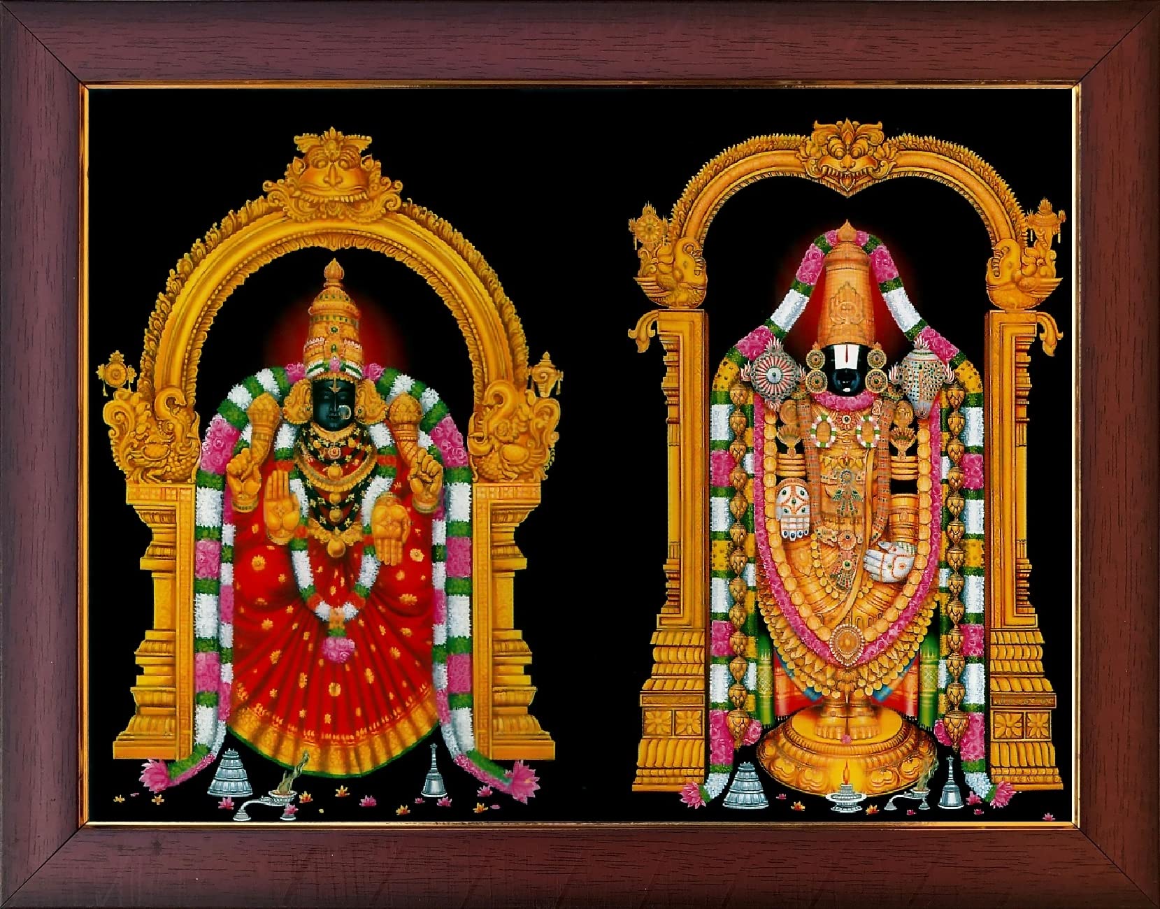 Buy Garuda photos - Tirupati Balaji with Padmavati Photo Frame ...