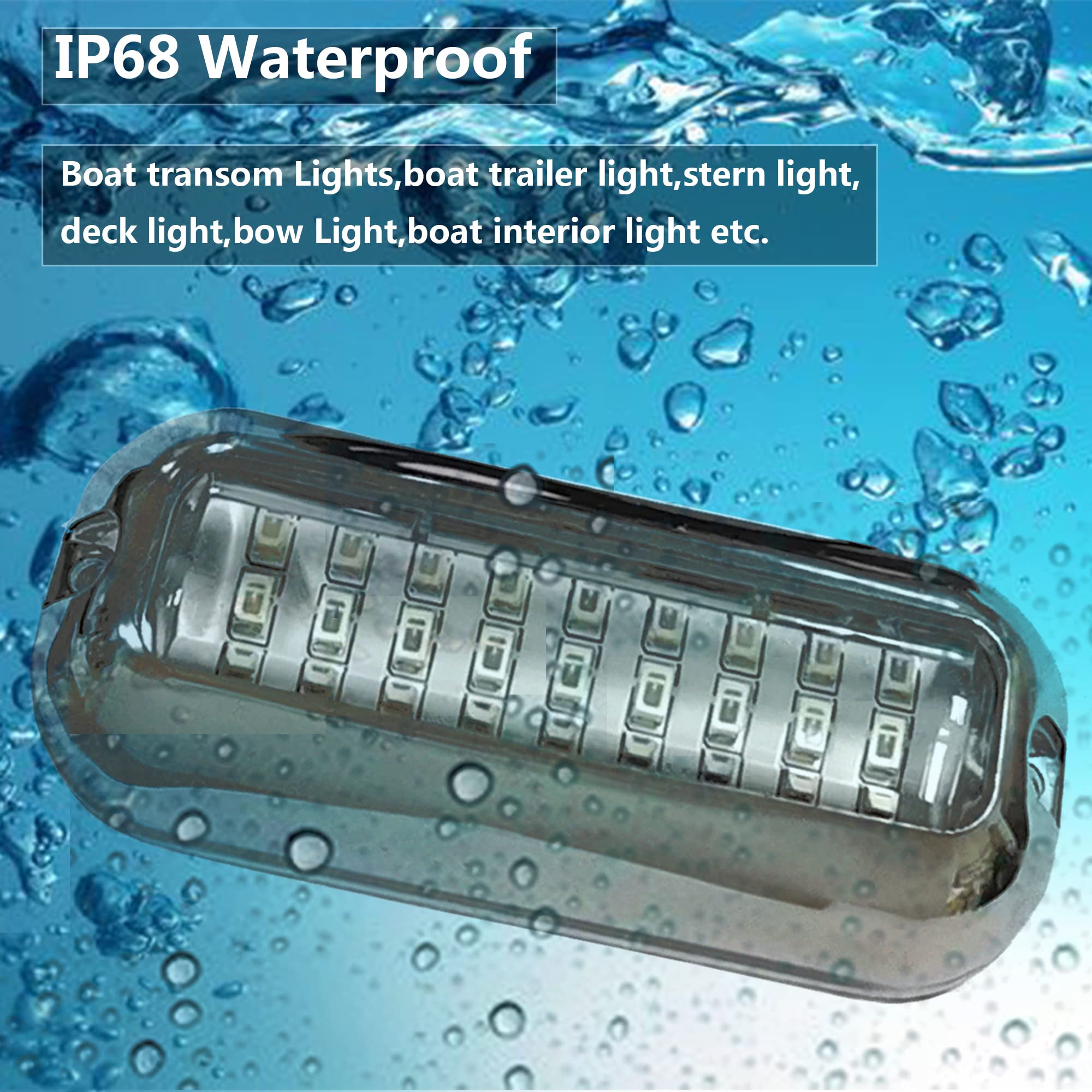 Snapklik.com : 2Pcs 27 LEDs Green Marine Boat Lights,IP68 Waterproof ...