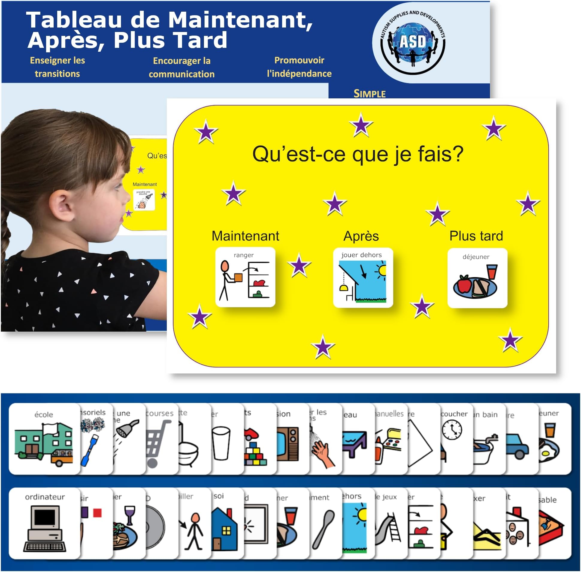 Tableau Organisation | Autisme Materiel Enfant | Pictogramme Autisme ...