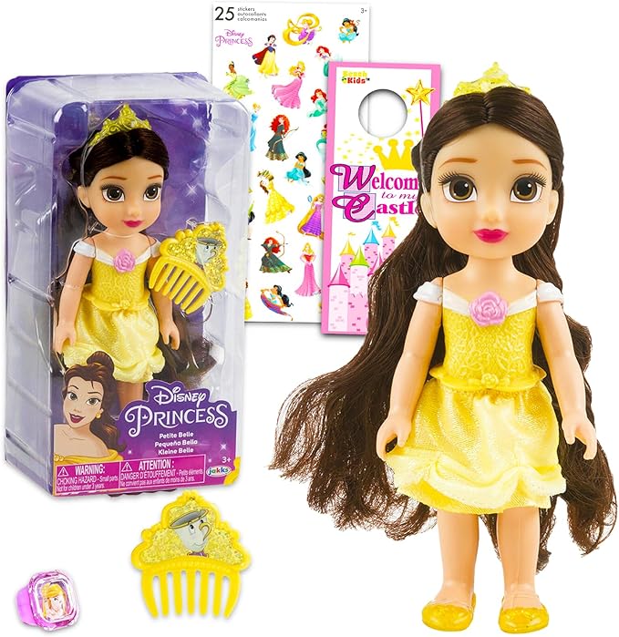 Amazon.com: Disney Princess Belle Doll and Comb Set - Beauty and The ...
