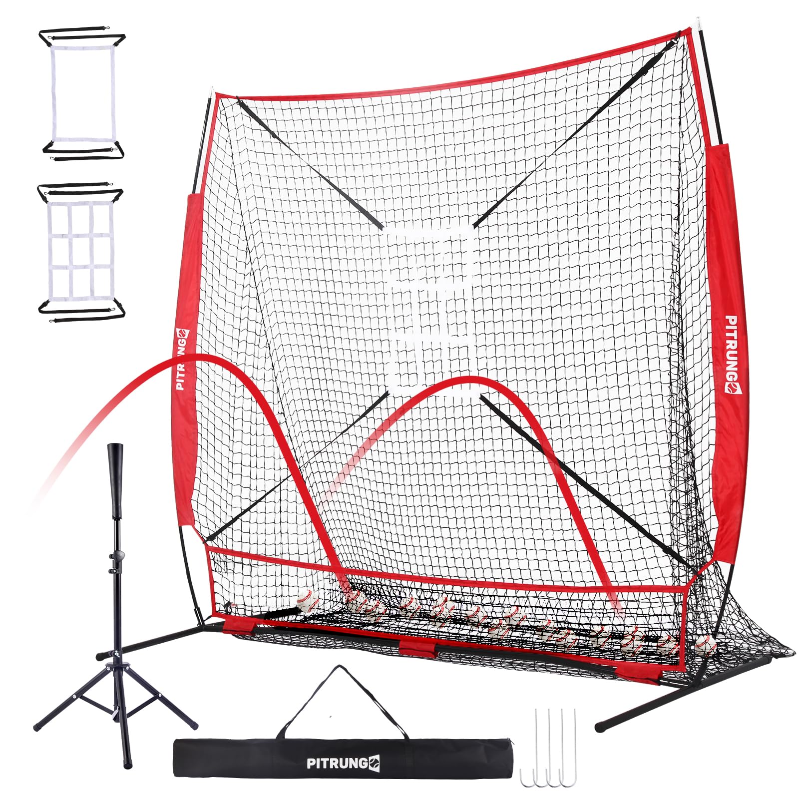 Snapklik.com : 7x7ft Baseball Softball Practice Net w/Large Ball ...