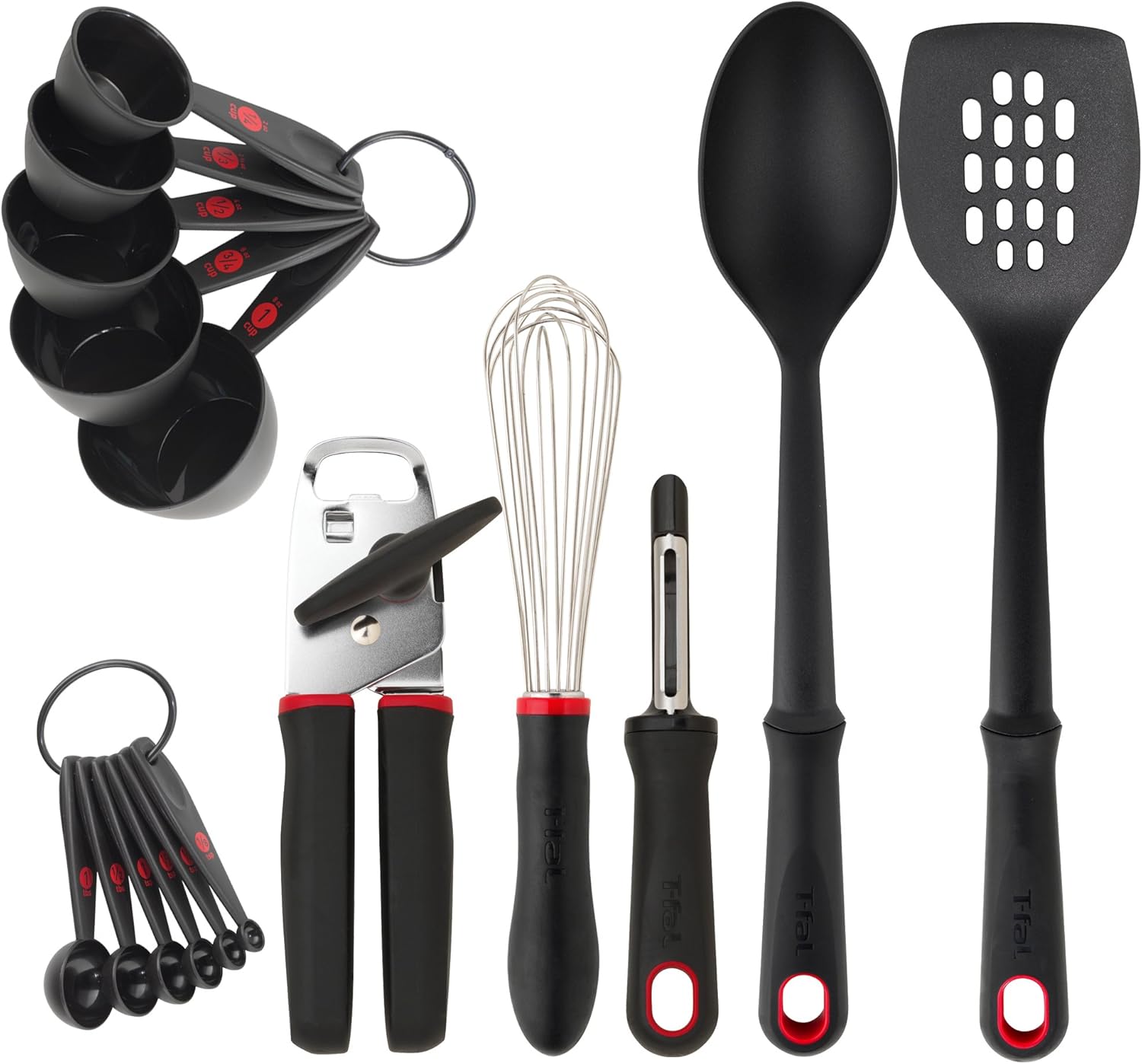 Amazon.com: T-fal 84385 16 Piece Comfort Tool and Gadget Set, Stainless ...