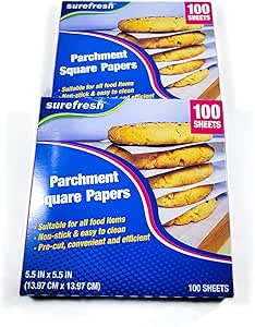 Amazon.com: Parchment Paper Squares, Suitable for all Food Items. Non ...