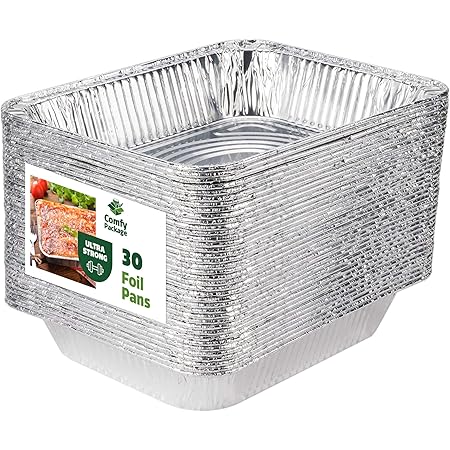 Amazon.com: Aluminum Pans 9x13 Disposable Foil (30 Pack) - Half Size ...